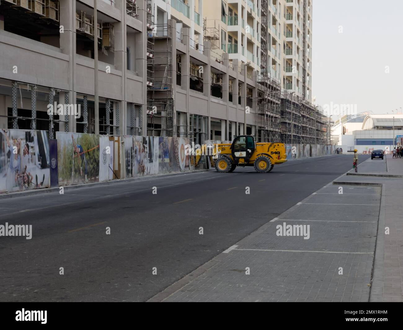 Dubai, United Arab Emirates - 6th December, 2021: A JCB 540 telehandler ...