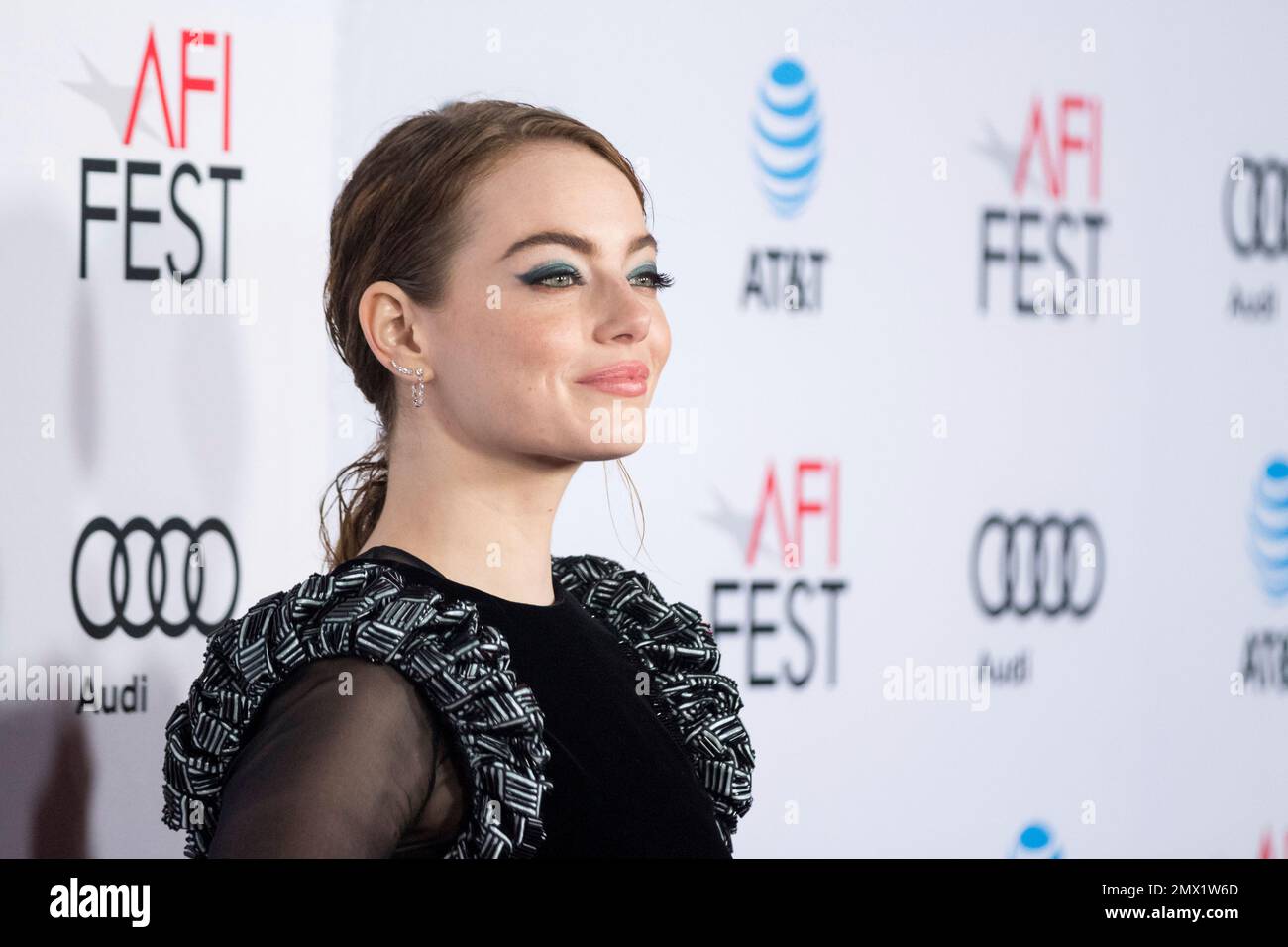 Actress Emma Stone arrives at the 2016 AFI Fest screening of "La La ...