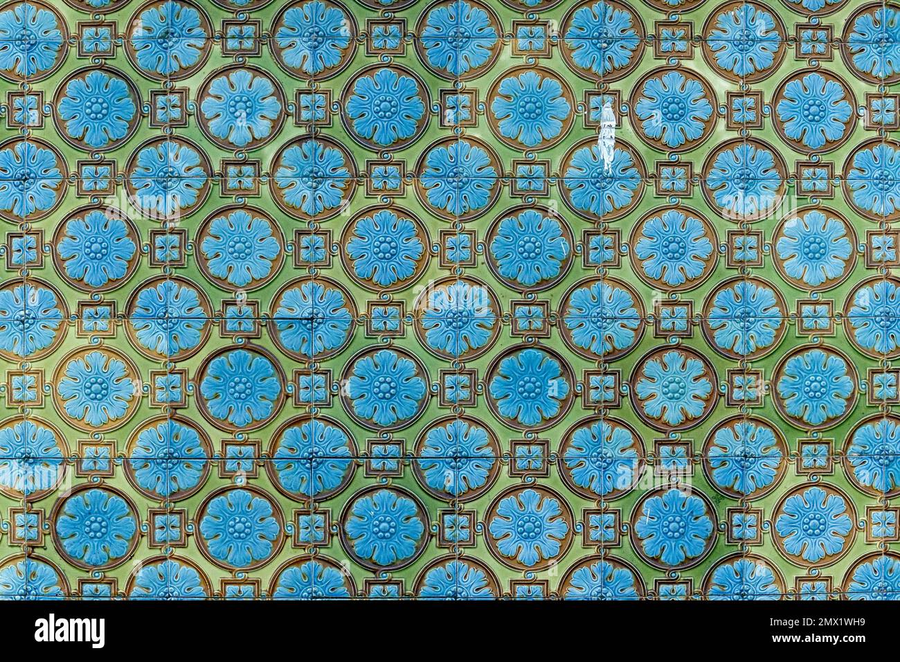 Beuatiful Azulejo tile design, typical of Portuguese historical ...