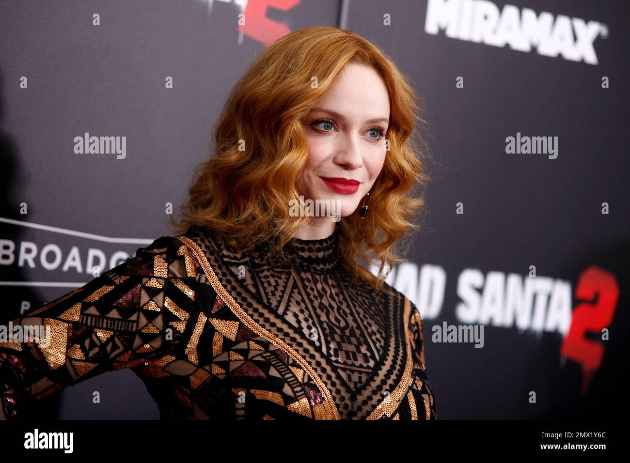 Christina Hendricks attends the premiere of "Bad Santa 2" at AMC Loews ...