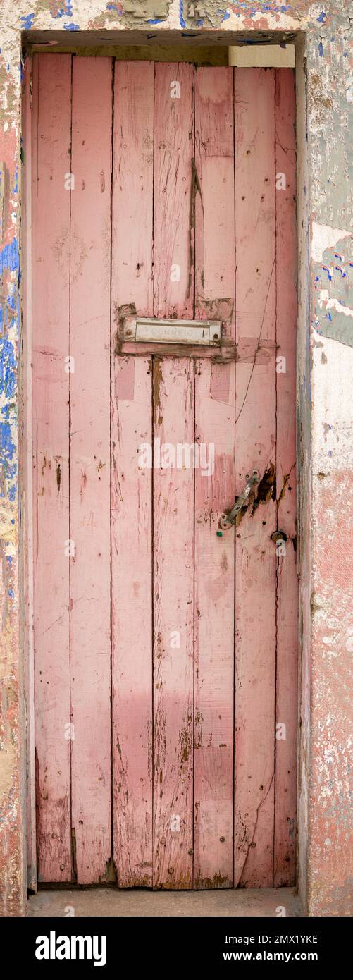 Close view of beautiful details of typical doors and azulejo tiles ...