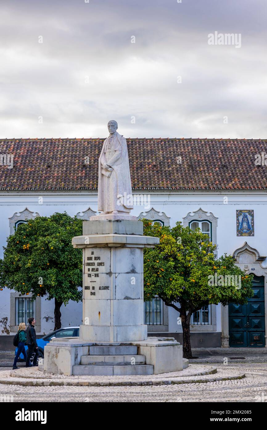 FARO, PORTUGAL - 4th DECEMBER 2022: Statue of the Bishop Francisco ...