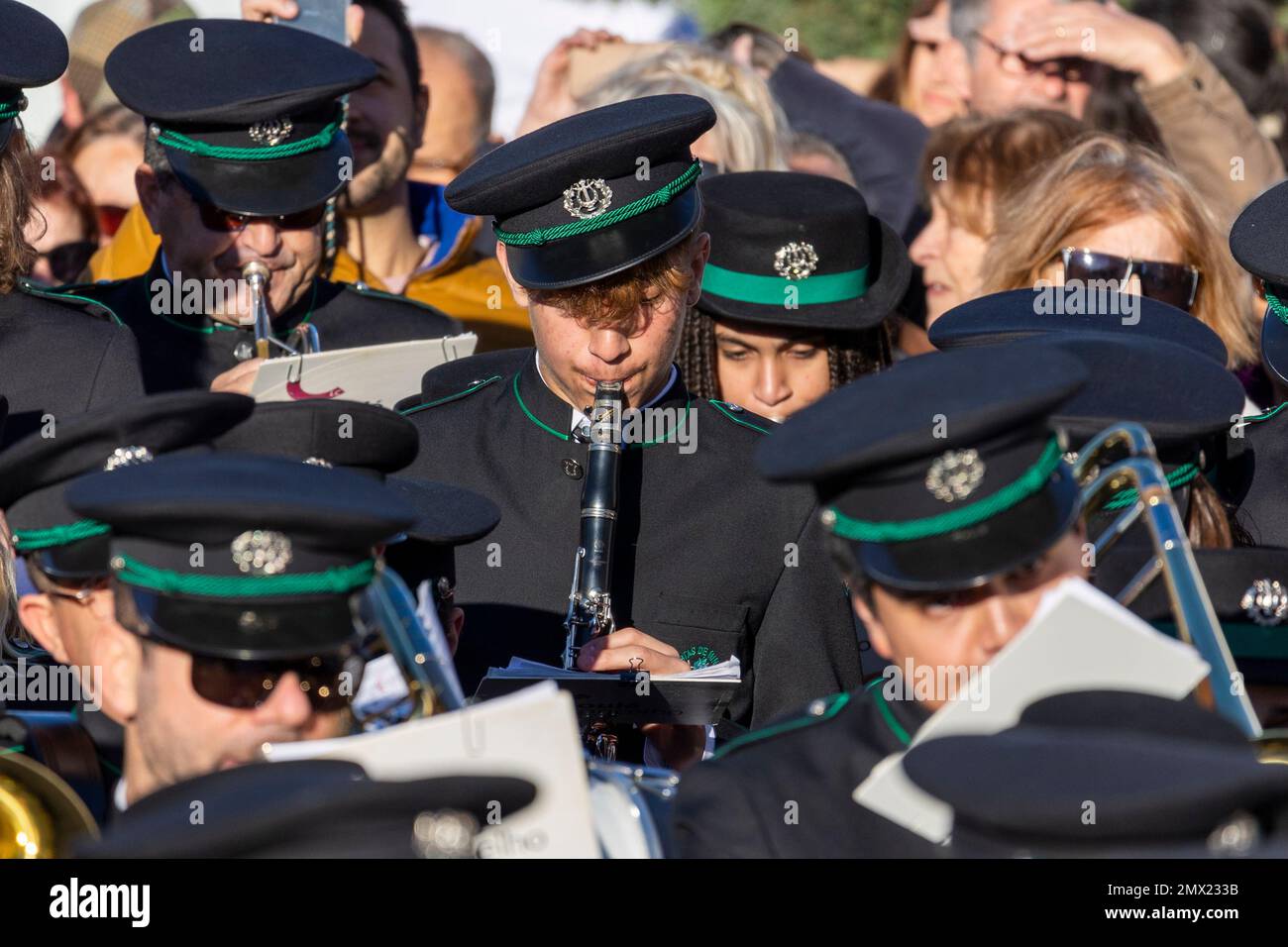 QUERENCA, PORTUGAL - 24th January 2023 - Marching band to the religious ...