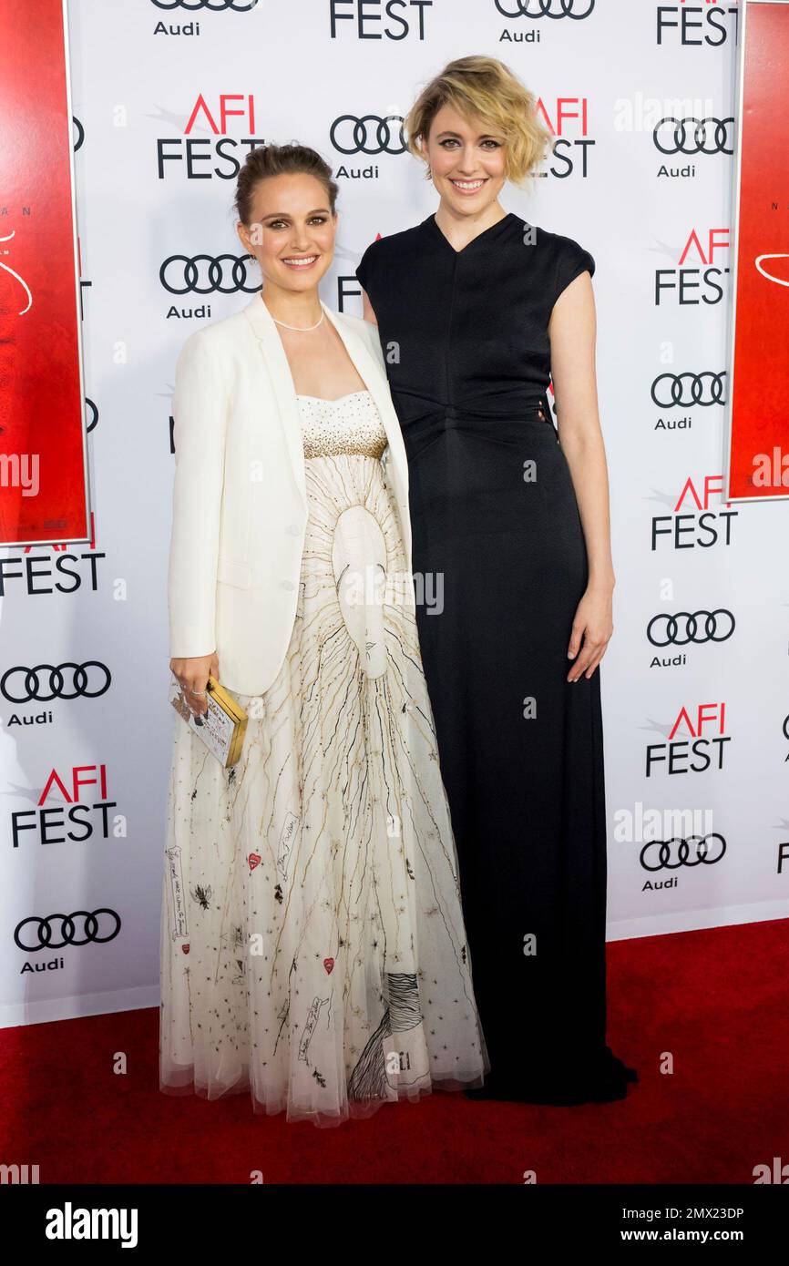 Natalie Portman Left And Greta Gerwig Arrive At The 2016 Afi Festival Jackie Centerpiece