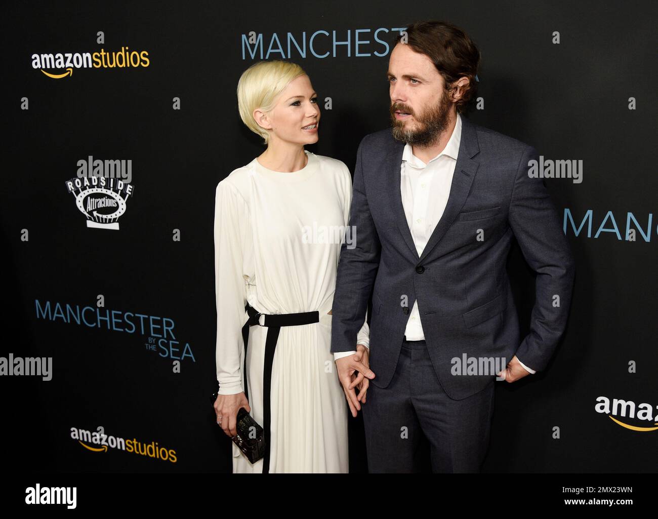 Michelle Williams, left, and Casey Affleck, cast members in "Manchester ...