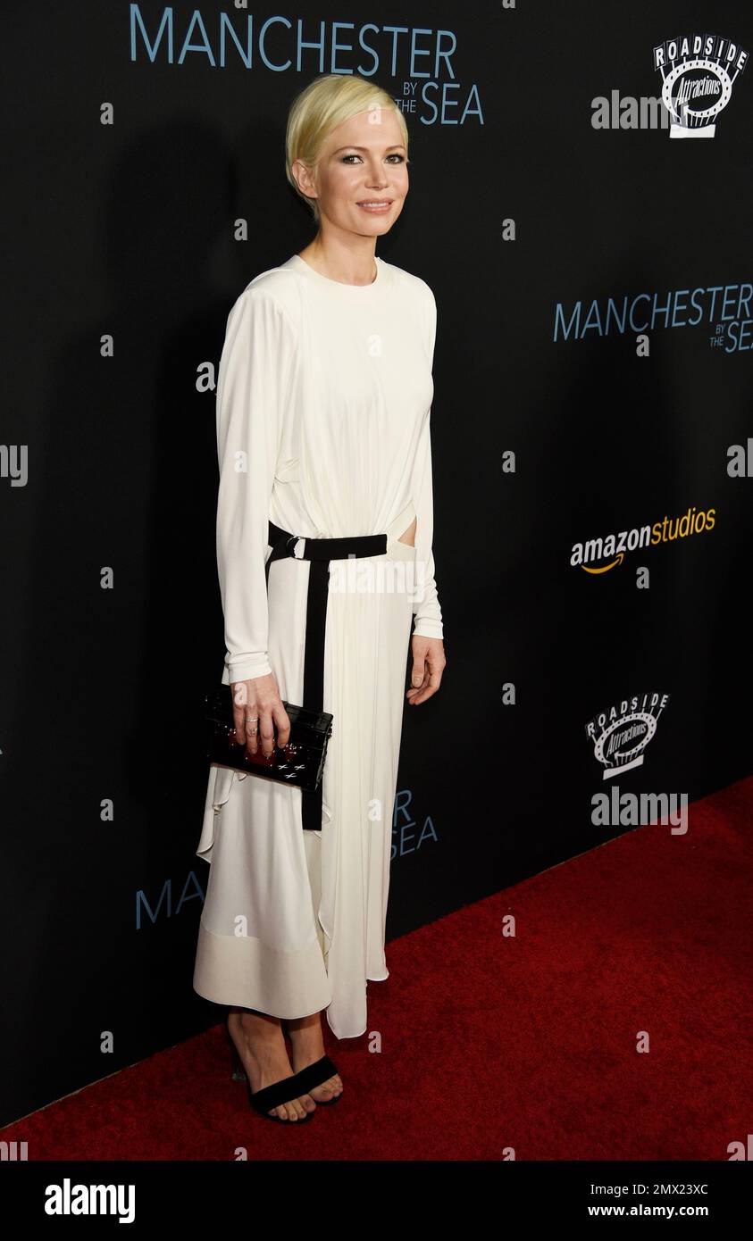 Michelle Williams, a cast member in "Manchester by the Sea," poses at ...