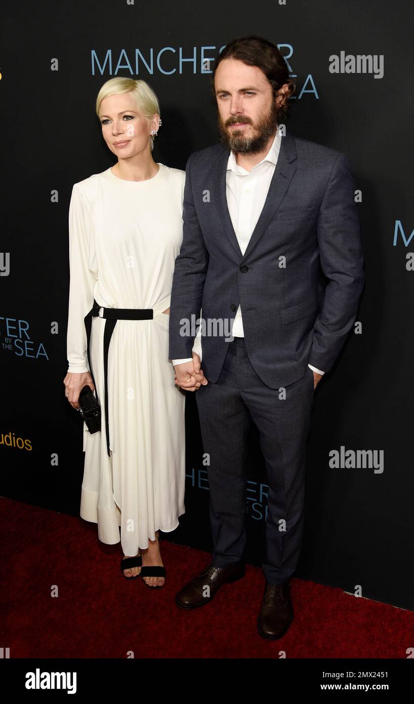 Michelle Williams, left, and Casey Affleck, cast members in "Manchester ...