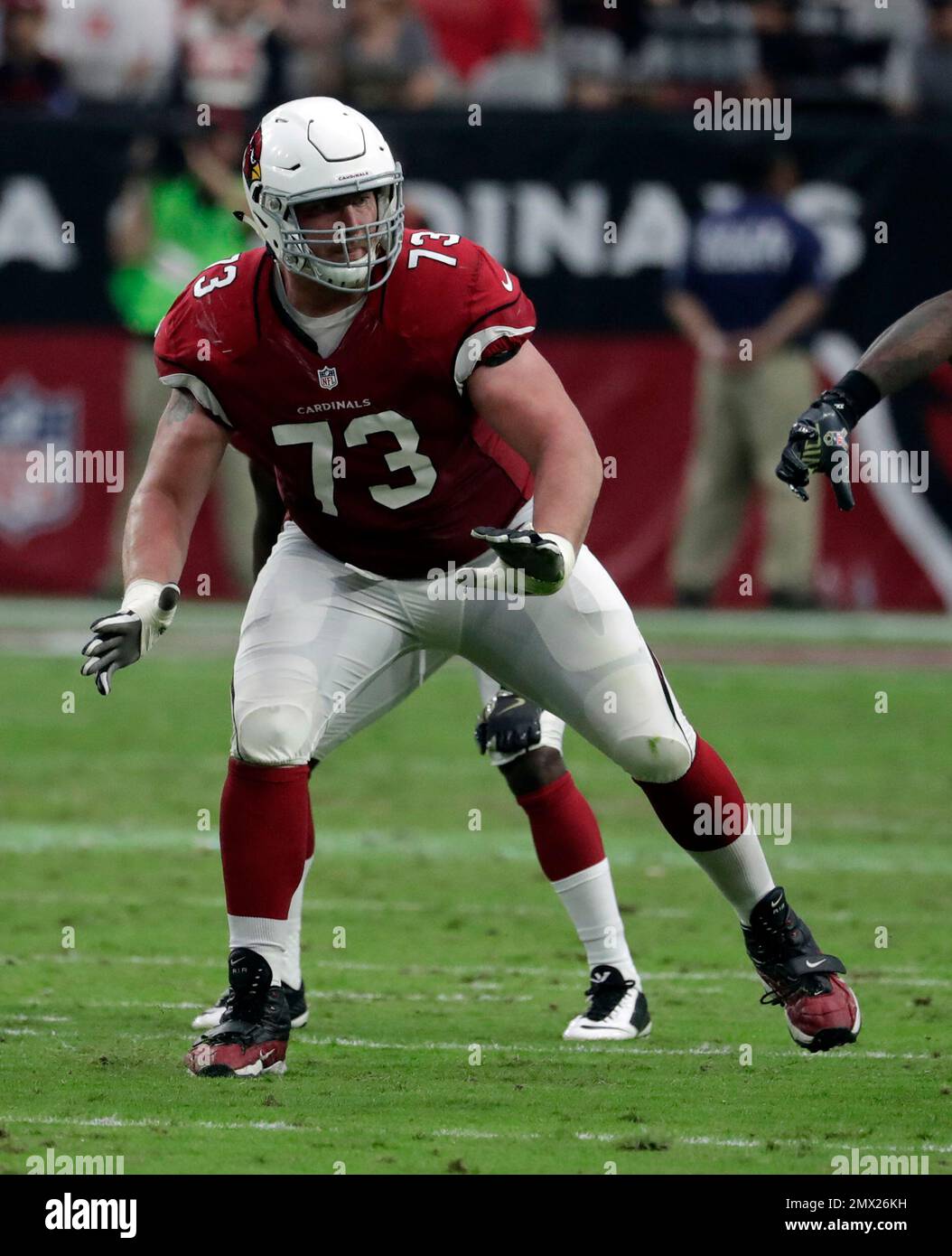 Arizona Cardinals offensive guard John Wetzel (73) during an NFL ...