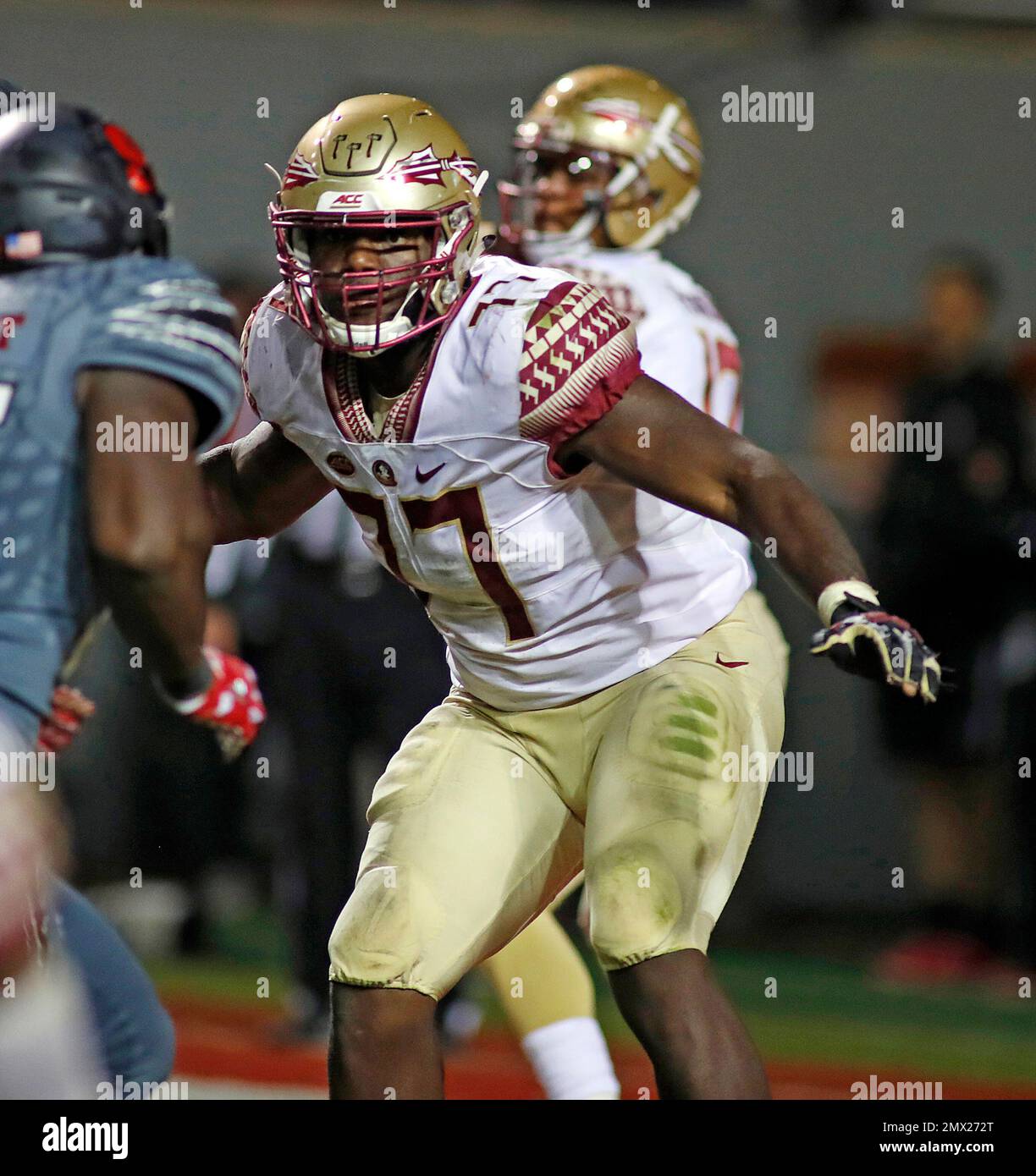 Florida State's Roderick Johnson (77) prepares to block during the ...