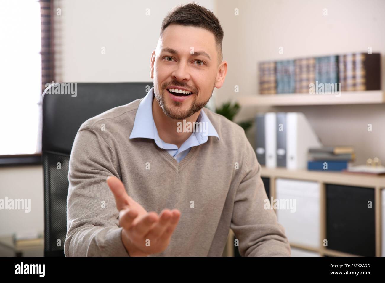 Webcam view man in hi-res stock photography and images - Alamy