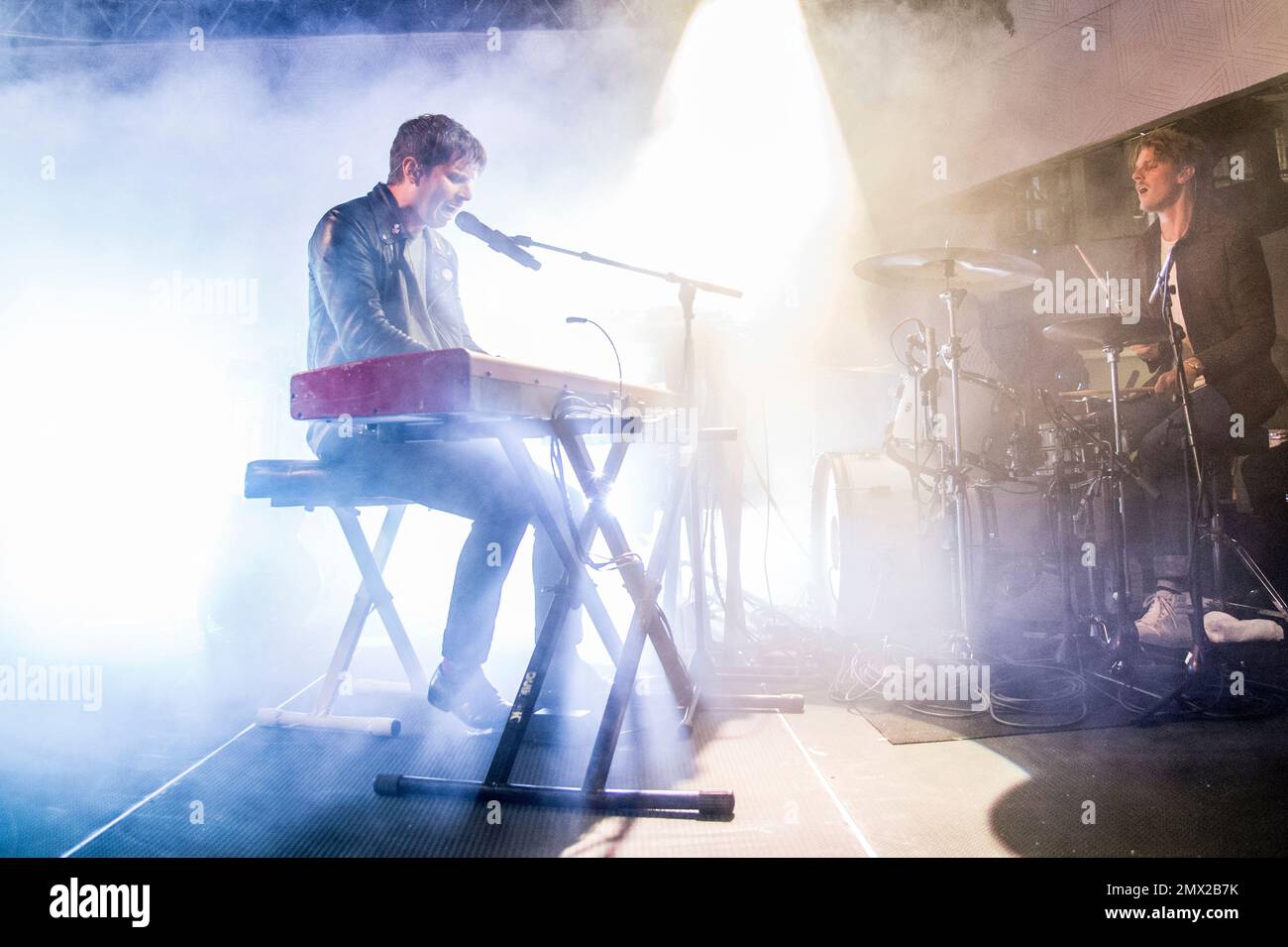 Mark Foster of Foster The People performs on board the Norwegian Escape ...