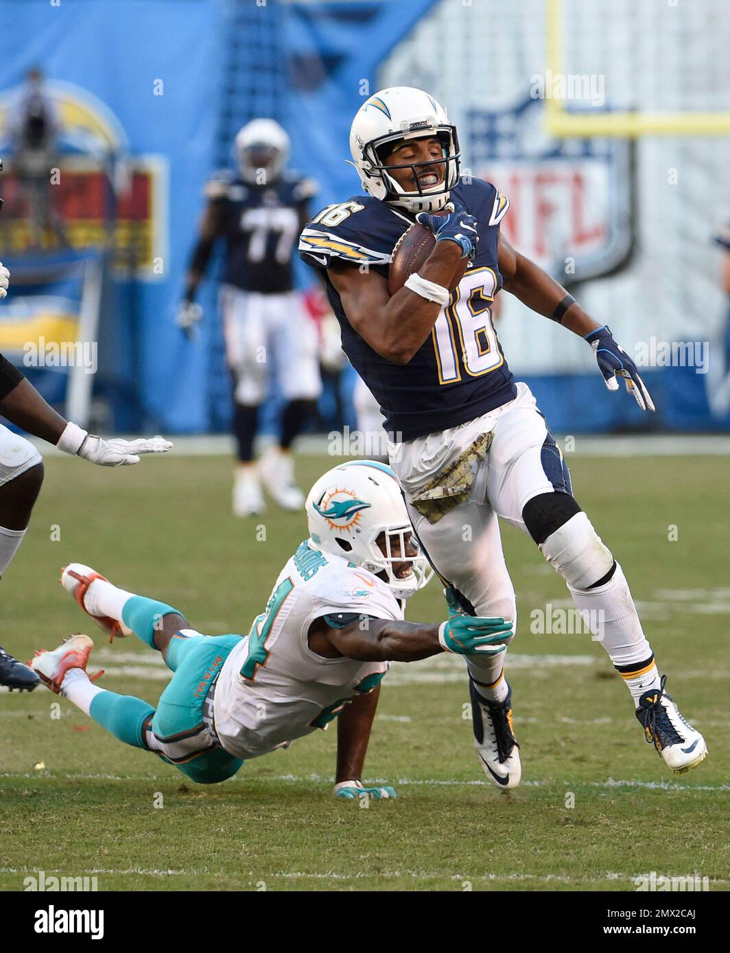 San Diego Chargers wide receiver Tyrell Williams scores against the ...