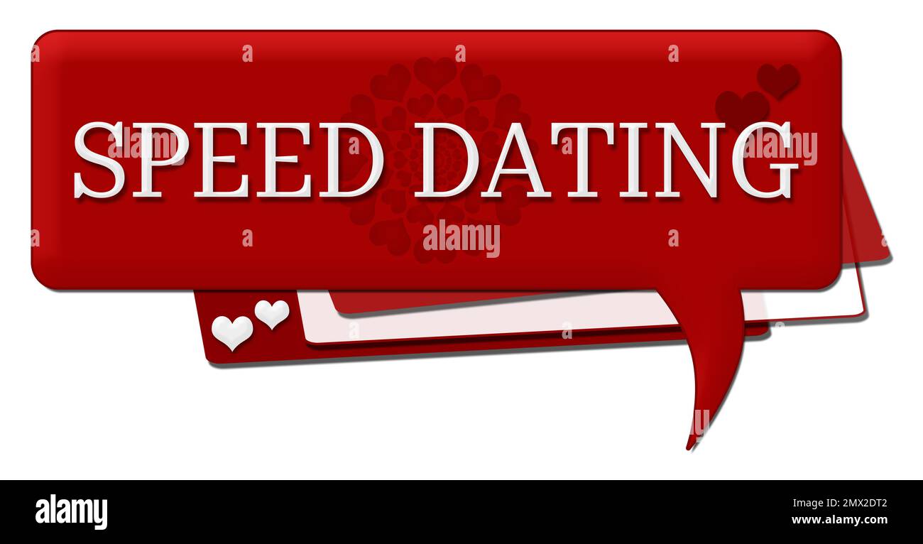 Speed Dating Romantic Comment Symbol Stock Photo - Alamy