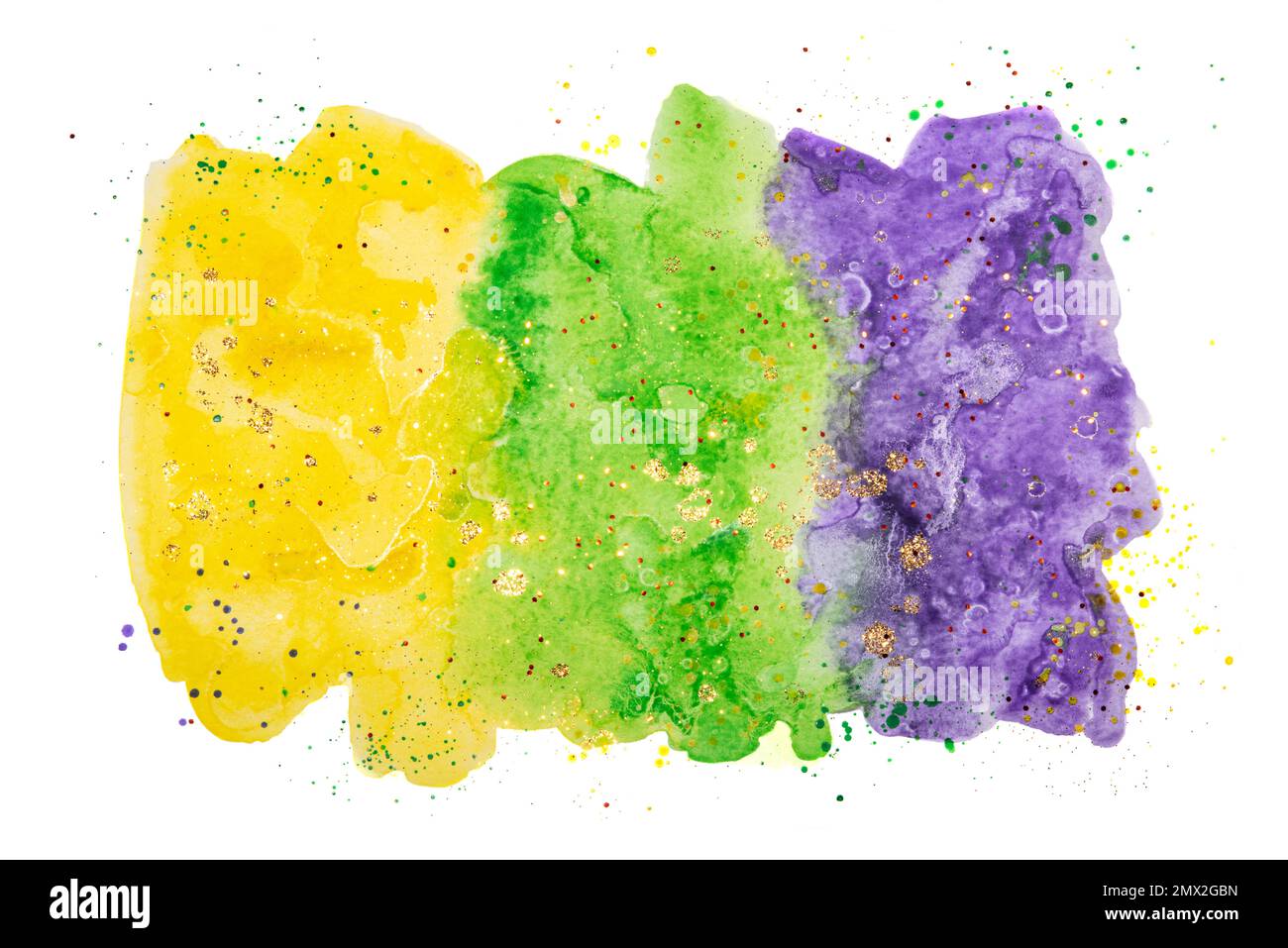 Watercolor background for Mardi Gras party Stock Photo - Alamy