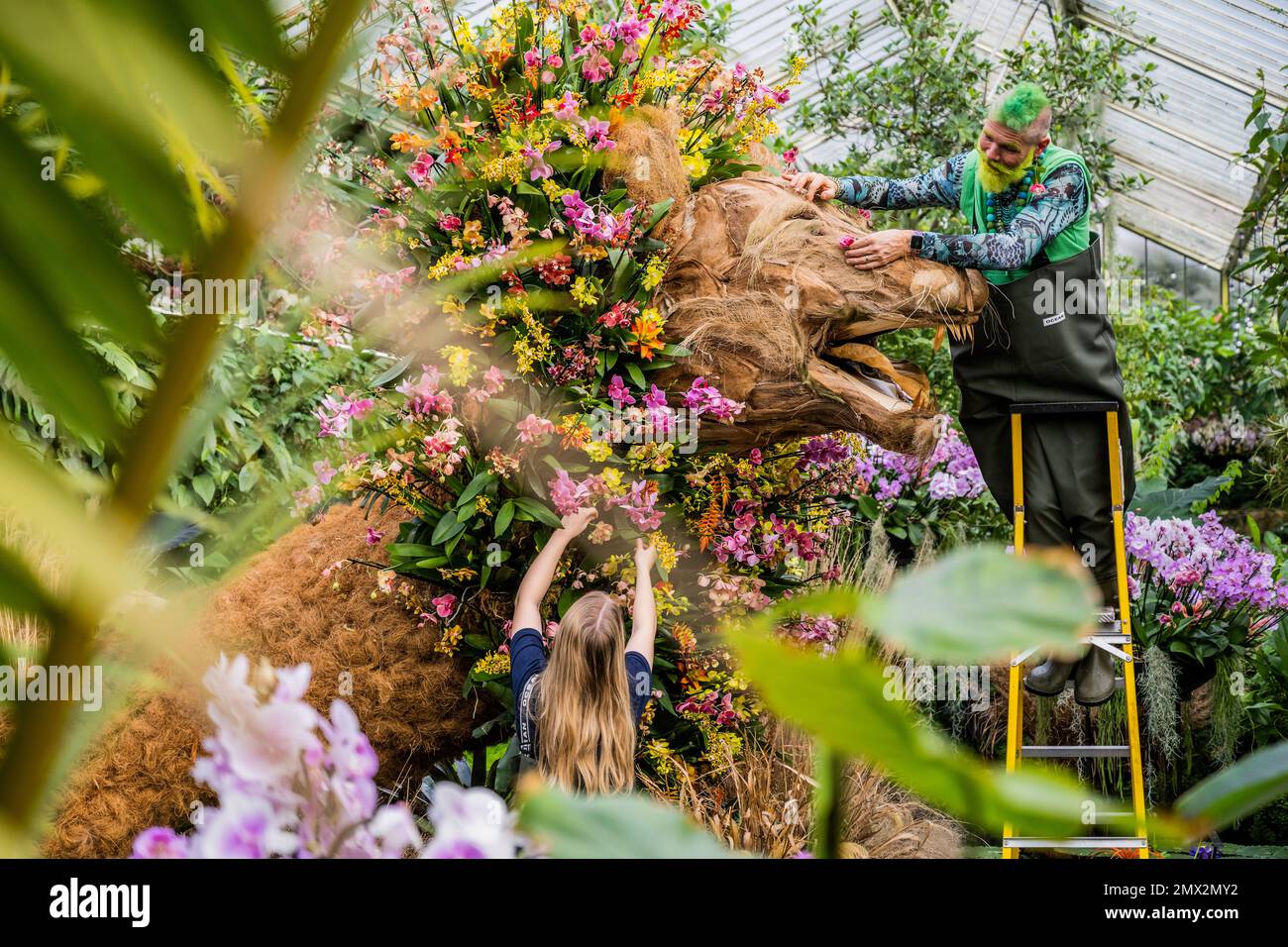 London, UK. 2nd Feb, 2023. Henck Rolling, the in-house florist, and ...