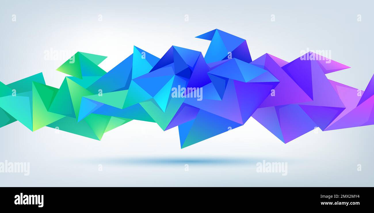 Vector abstract geometric 3d facet, crystal, polygon shape. Use for ...