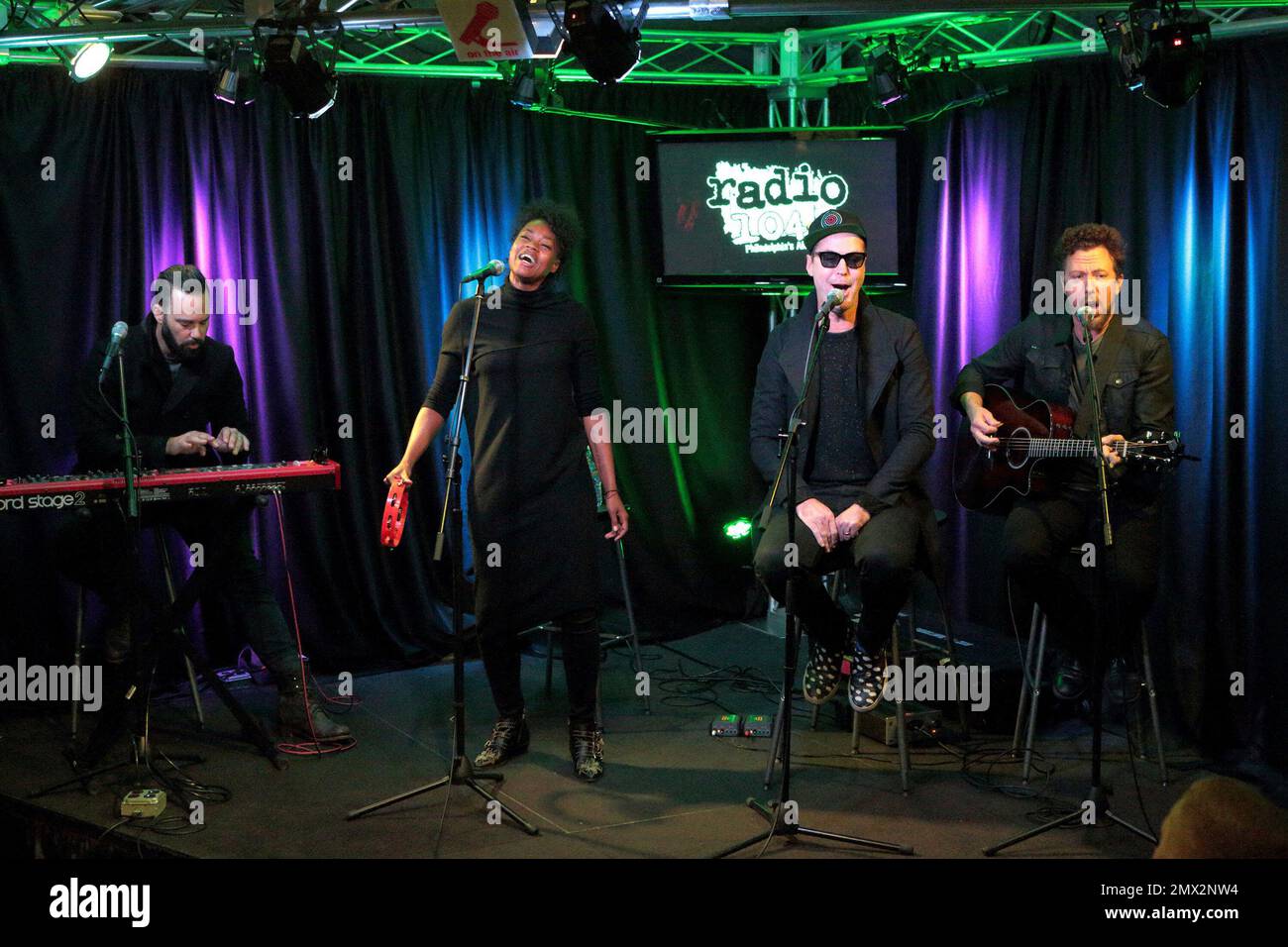 Jeremy Ruzumna, from left, Noelle Scaggs, Michael Fitzpatrick and ...