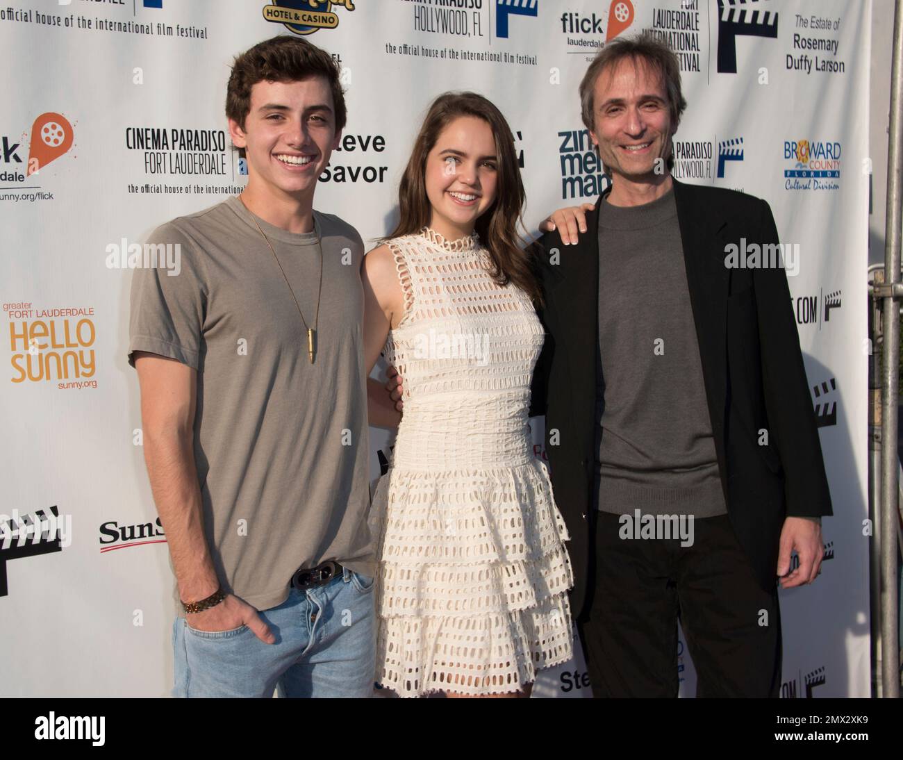 Mavrick Moreno, from left, Bailee Madison and Director Paul Serafini ...