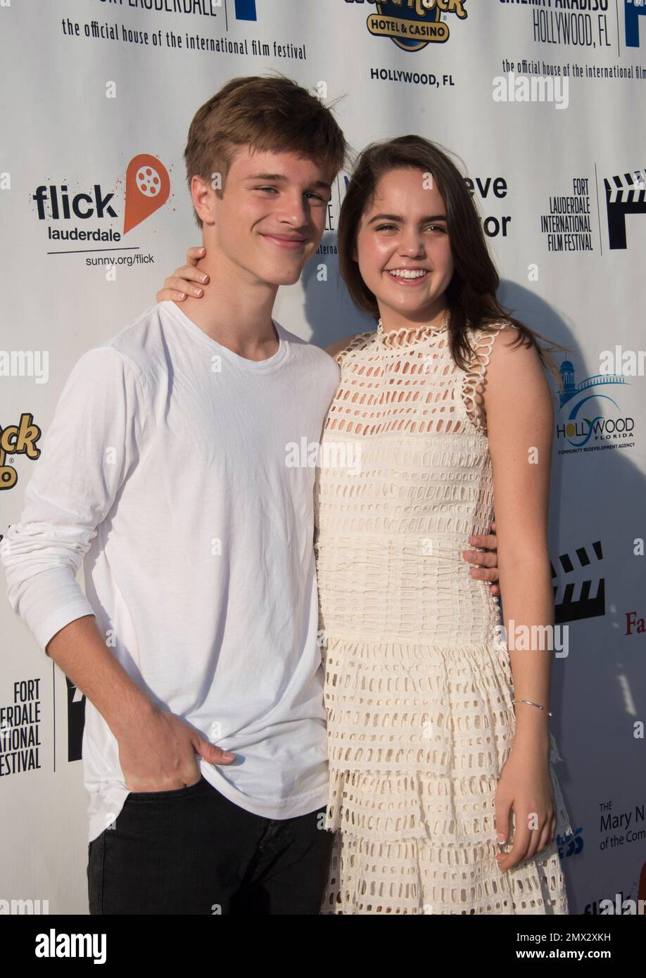 Alex Lange, left, and Bailee Madison arrive at the 31st annual Fort ...