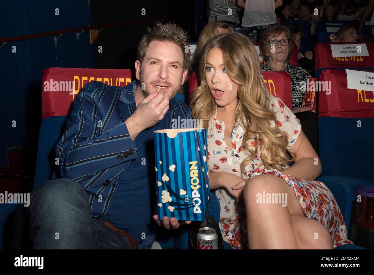 Jamison Stern, left, and Bianca Matthews attend the screening of ...