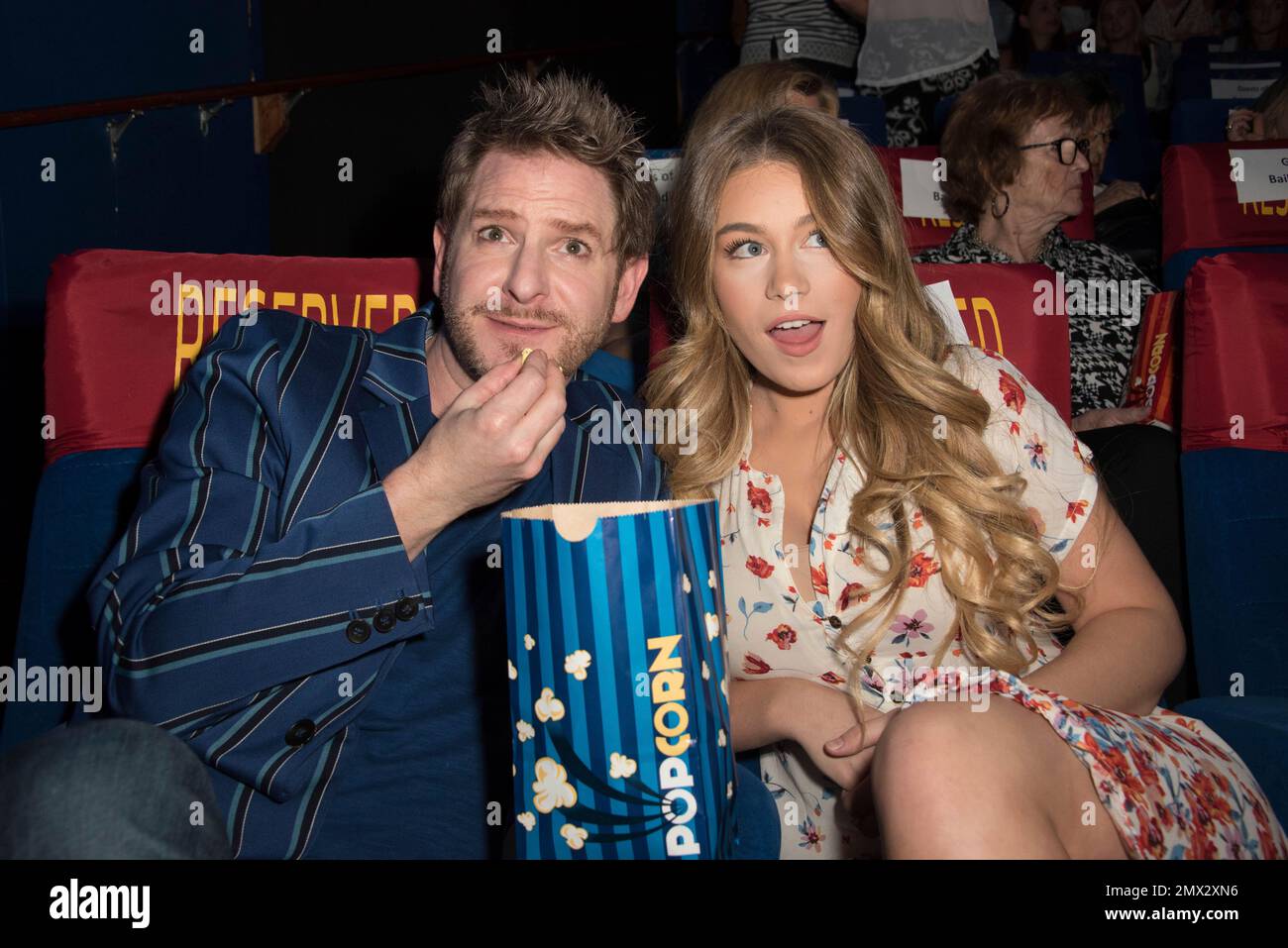 Jamison Stern, left, and Bianca Matthews attend the screening of ...
