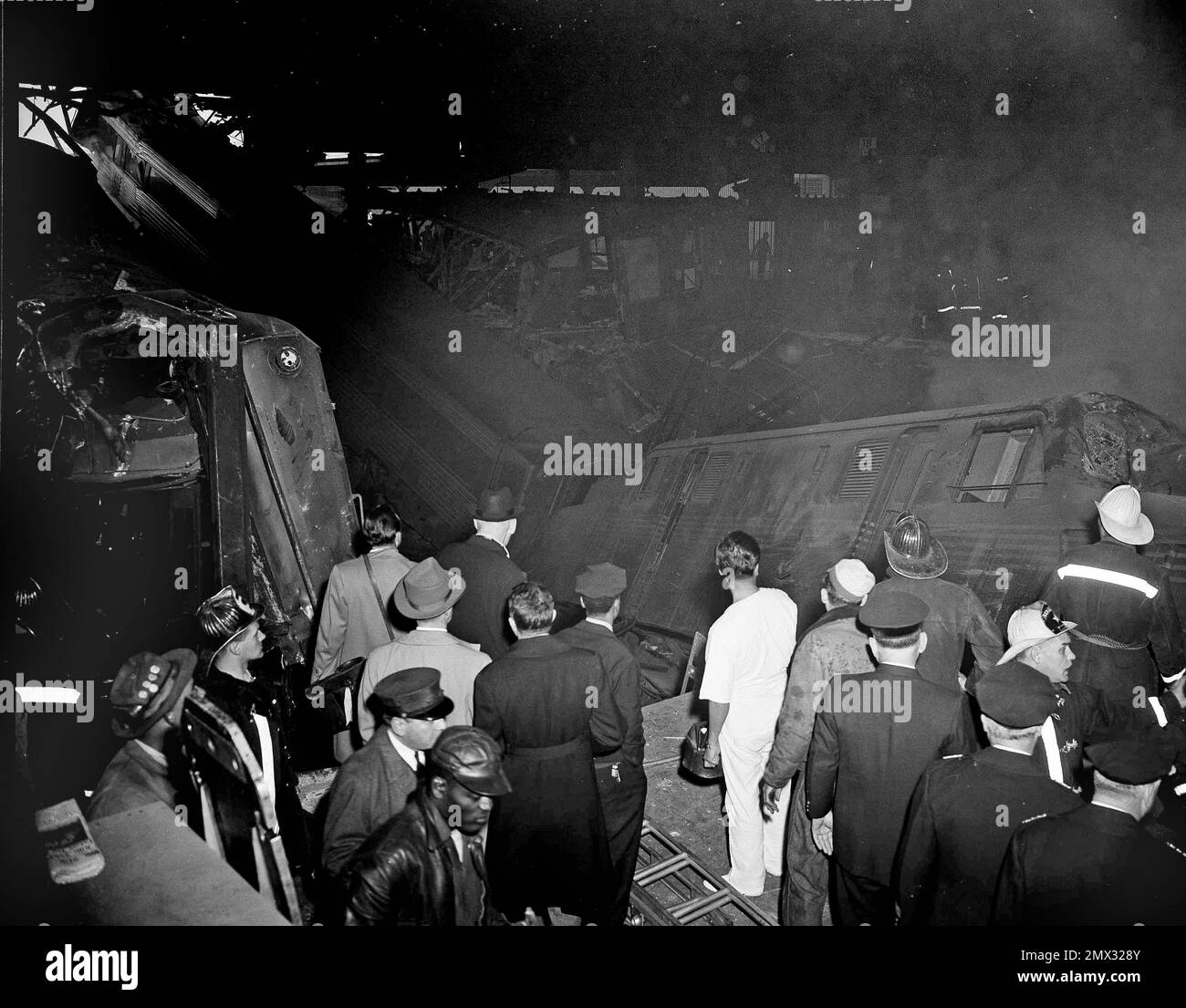 The engine and one passenger car of the Pennsylvania Railroad's Federal ...