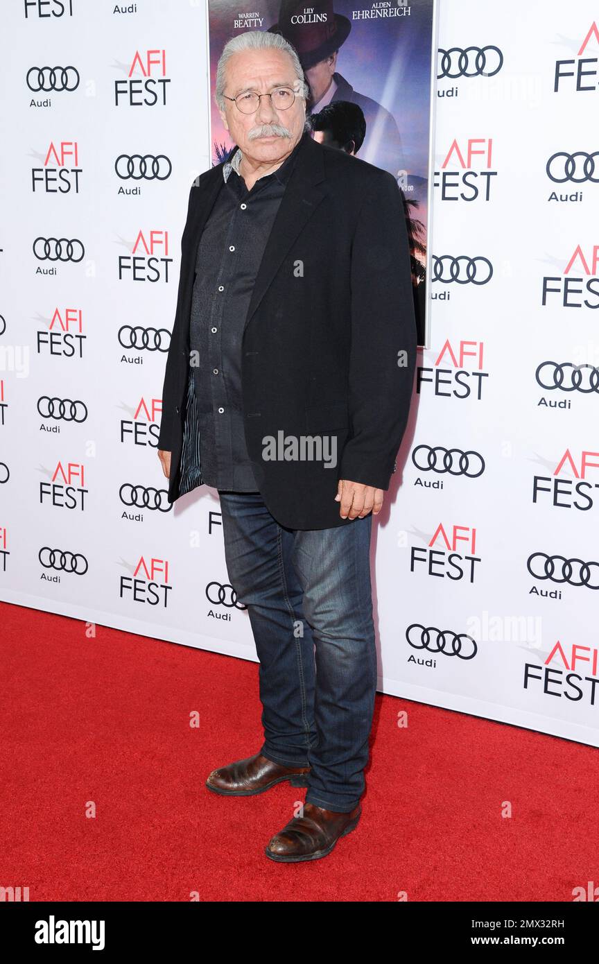 Edward James Olmos arrives at the world premiere of "Rules Don't Apply ...