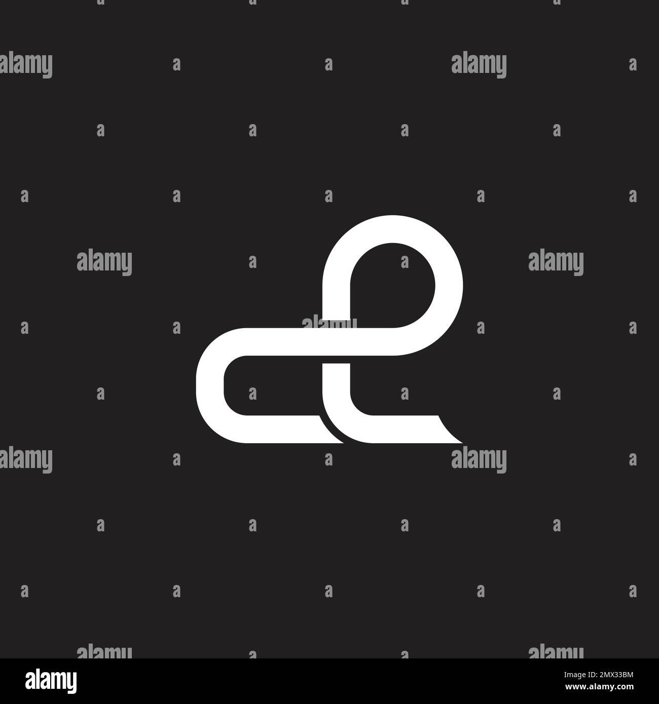 letter de loop geometric line logo vector Stock Vector Image & Art - Alamy