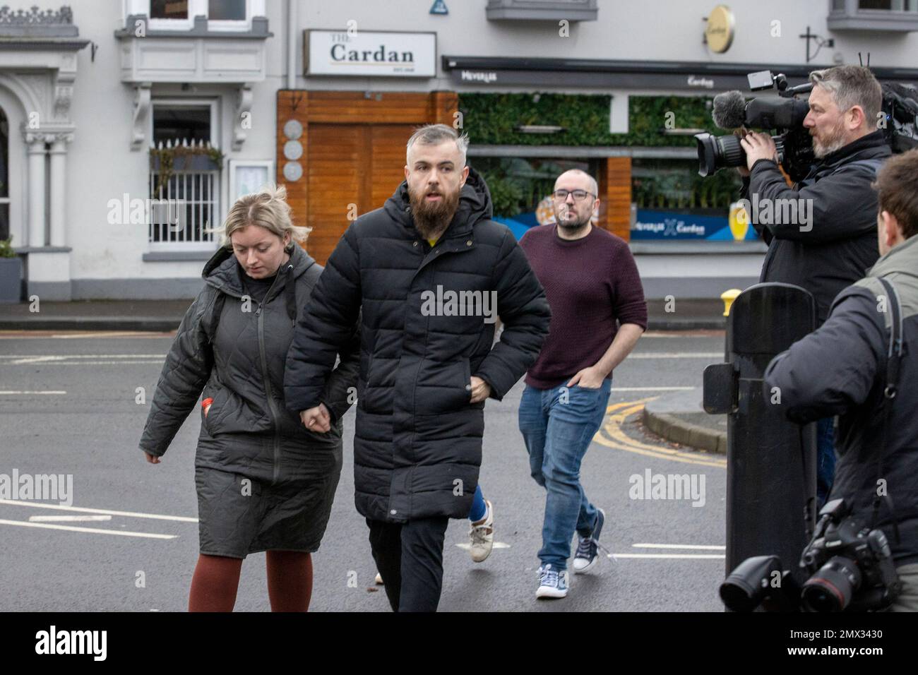 Natalie McNally's brothers Niall (centre) and Brendan (behind right ...
