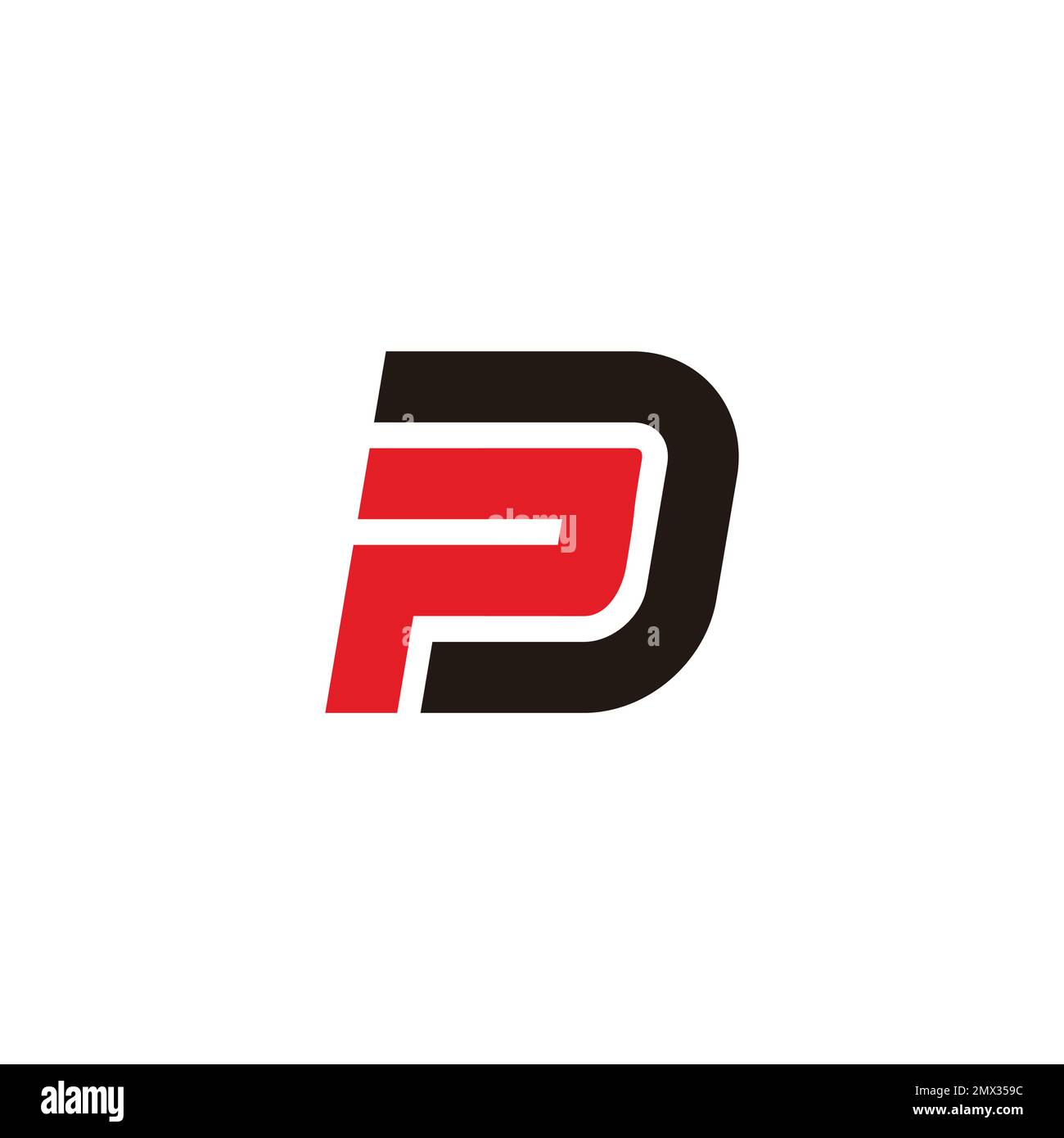 letter pd simple geometric line logo vector Stock Vector Image & Art ...