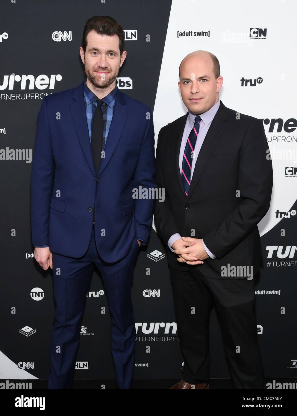 Billy Eichner, left, and Brian Stelter attend the Turner Network 2016 ...