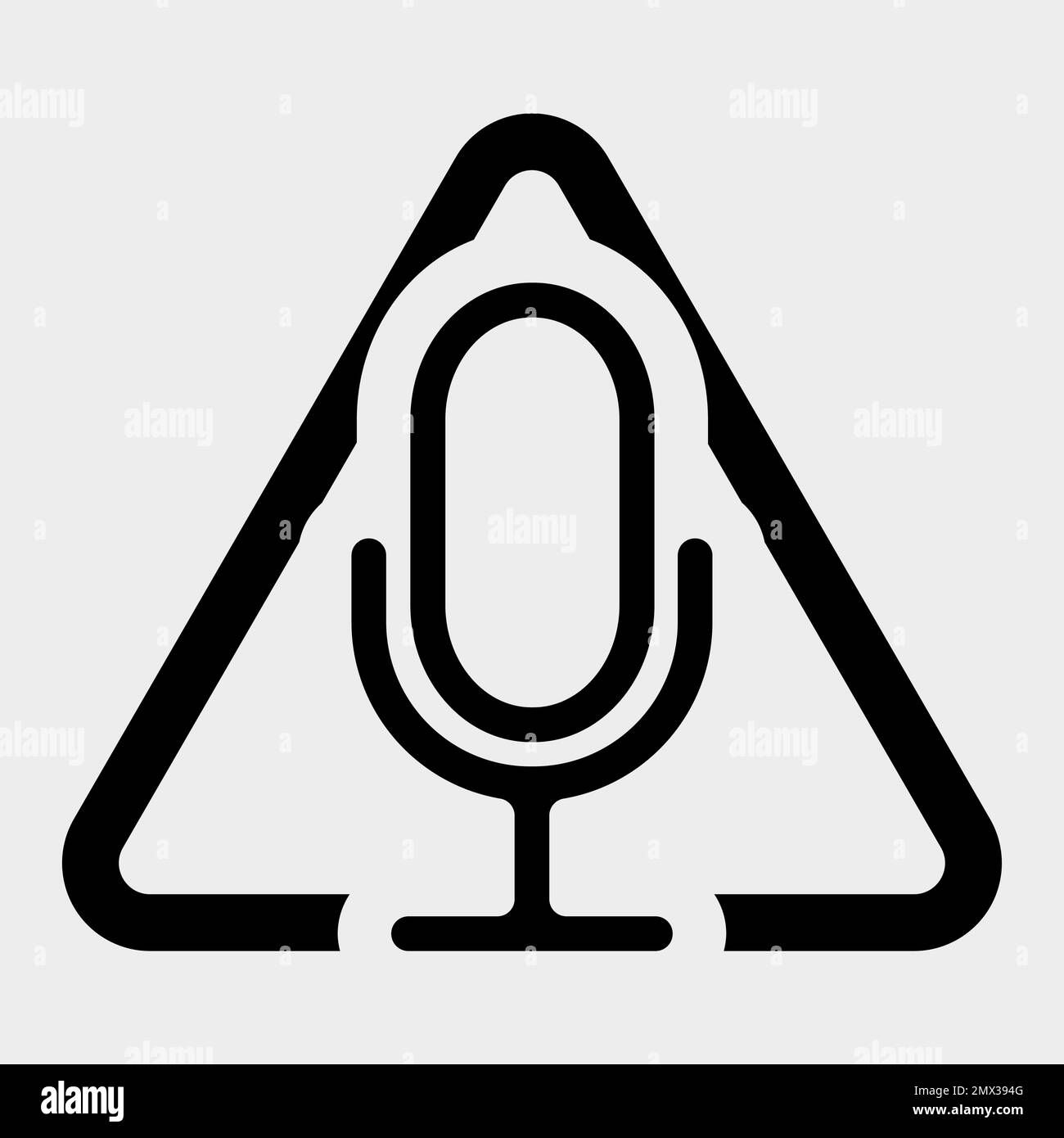 Microphone Icon Symbol Sign Isolate on White Background,Vector ...