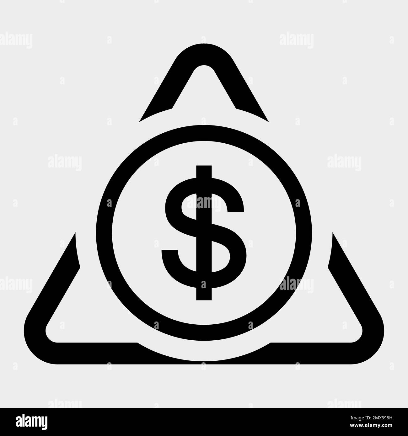 Black Icon Dollar Symbol Sign Isolate on White Background,Vector ...