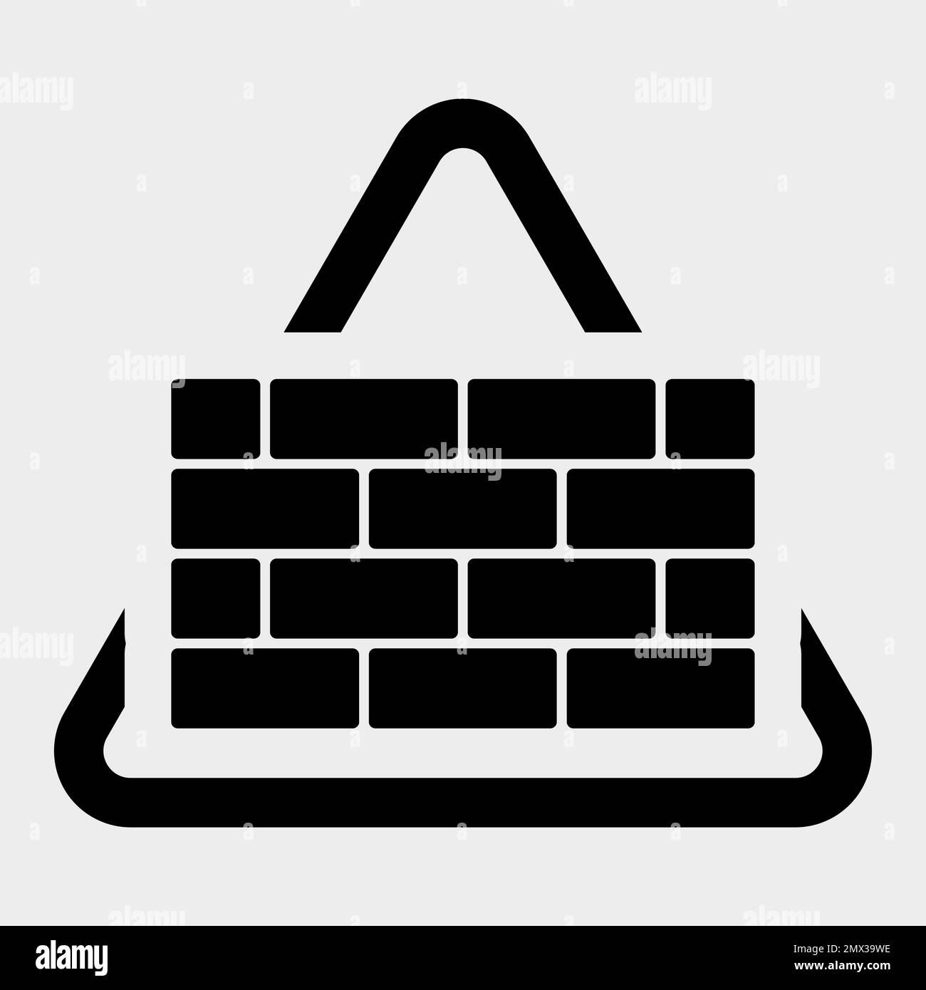 Brick Wall Icon Symbol Sign Isolate on White Background,Vector ...