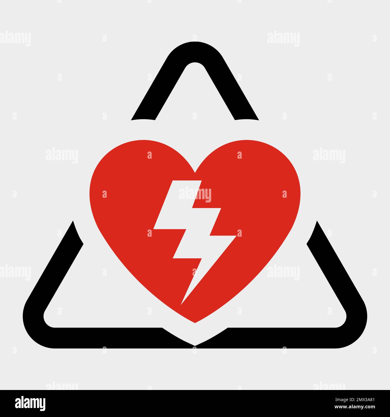 Aed, automataed, defibrillator, external, heart, red, sign icon on ...