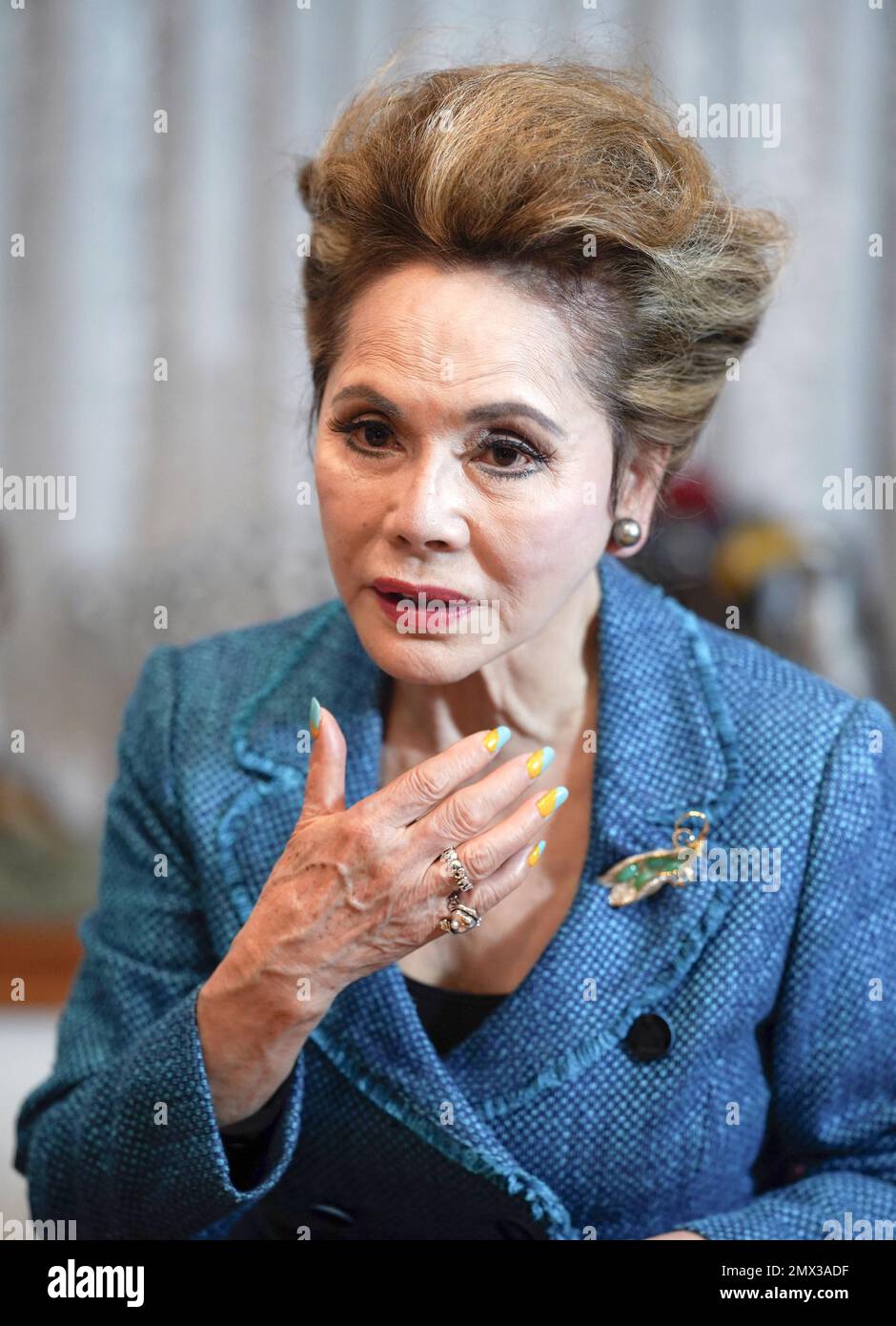 Tokyo, Japan, Feb. 2, 2023, Japanese TV personality Dewi Sukarno, widow ...