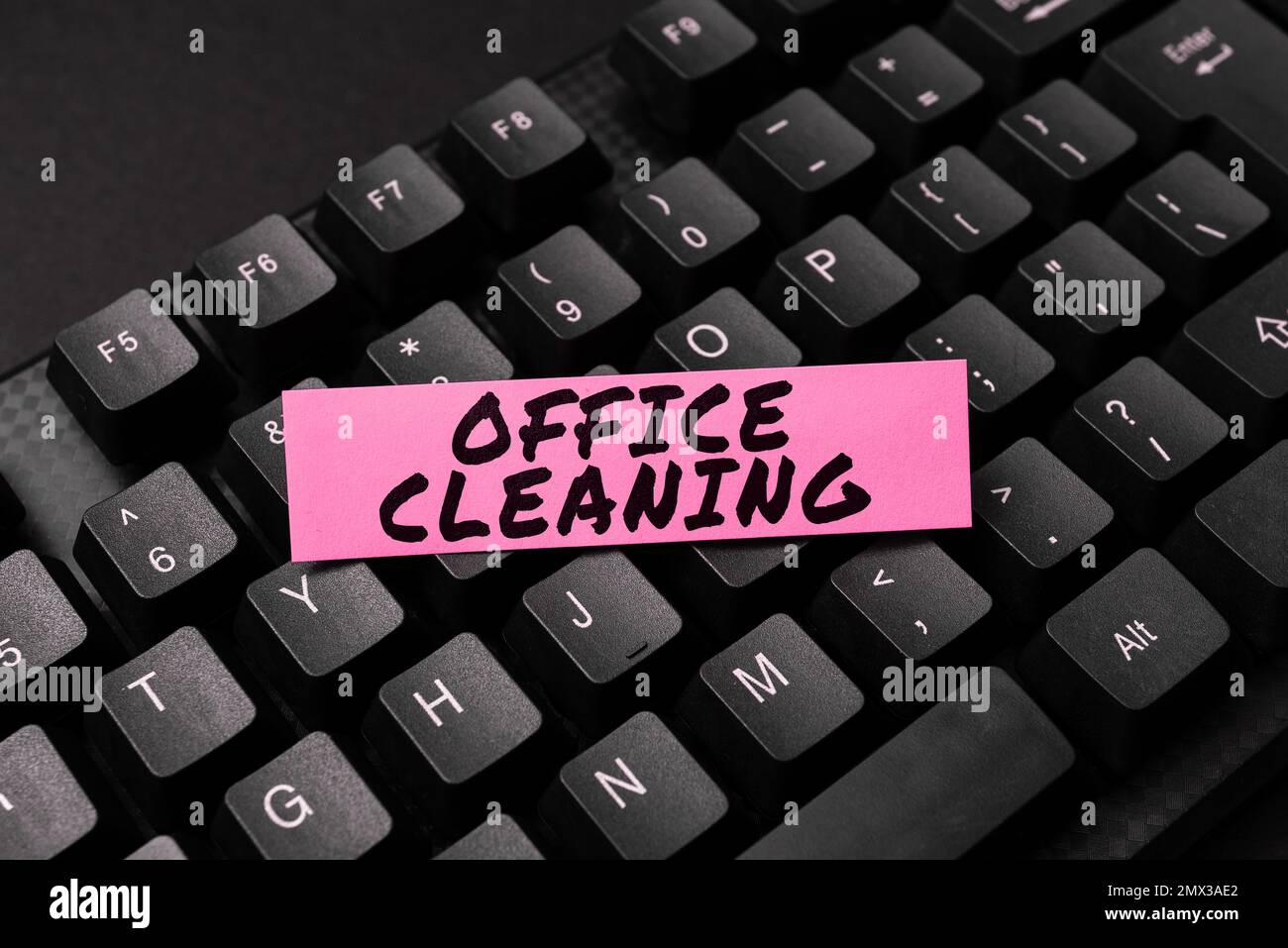 Handwriting text Office Cleaning. Concept meaning the action or process ...