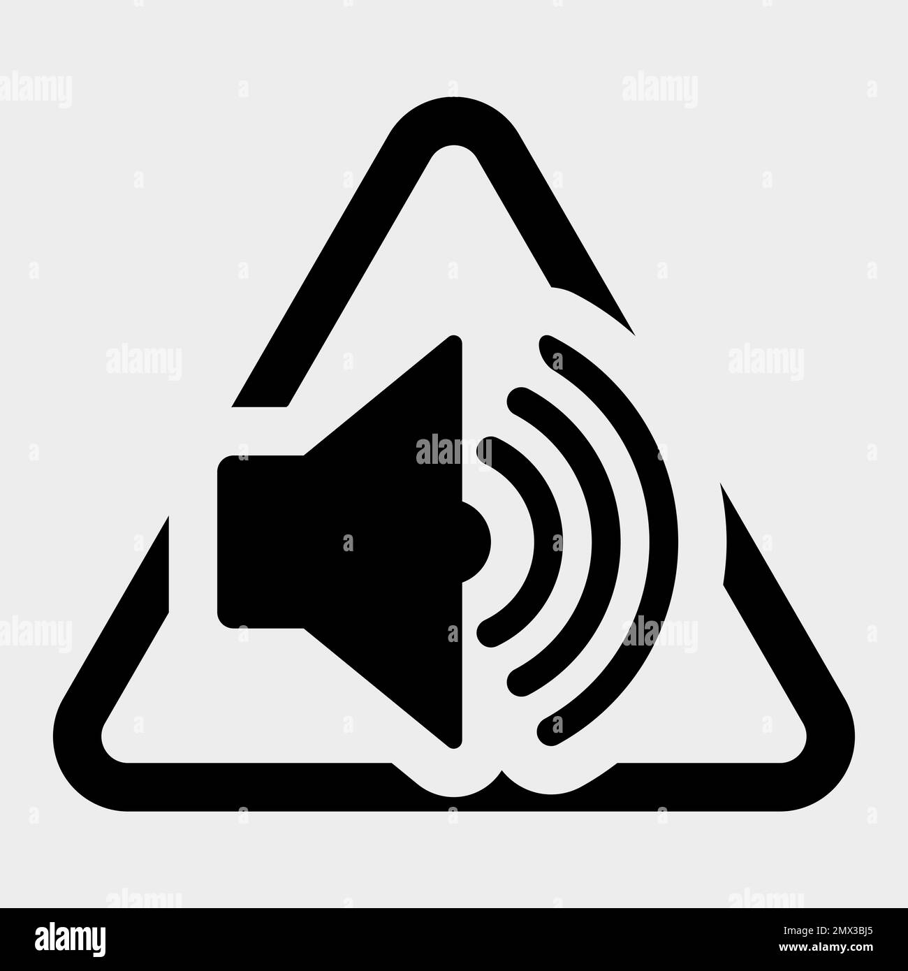 Sound wave icon on black Black and White Stock Photos & Images - Alamy