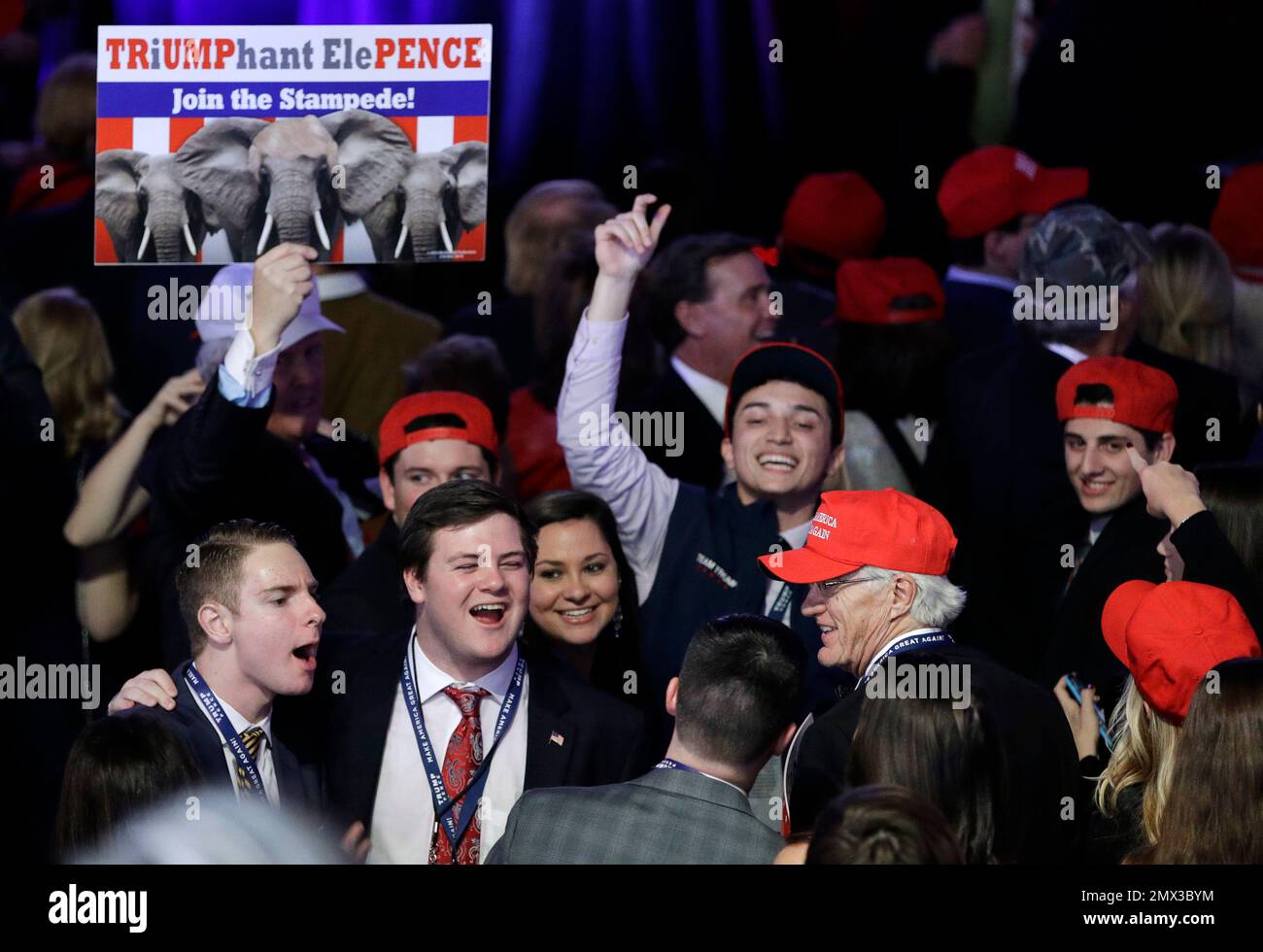 Supporters of Republican presidential candidate Donald Trump cheer as ...