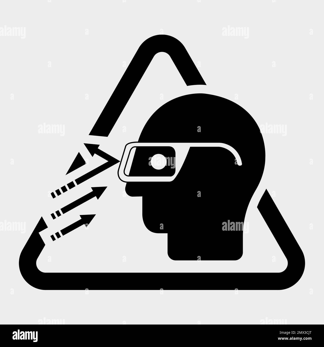 Flying Debris Wear Safety Glasses Symbol Sign Isolate on White ...