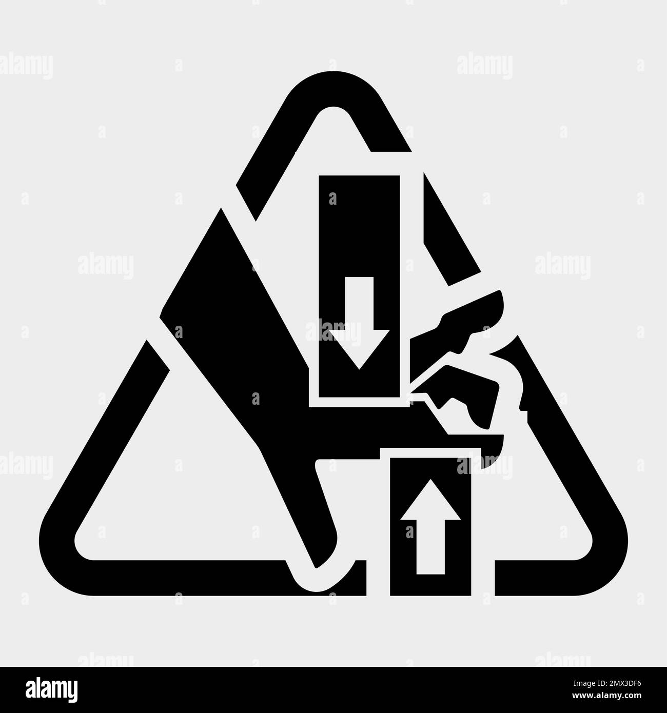 Crush Hand Top Bottom Symbol Sign Isolate on White Background,Vector ...