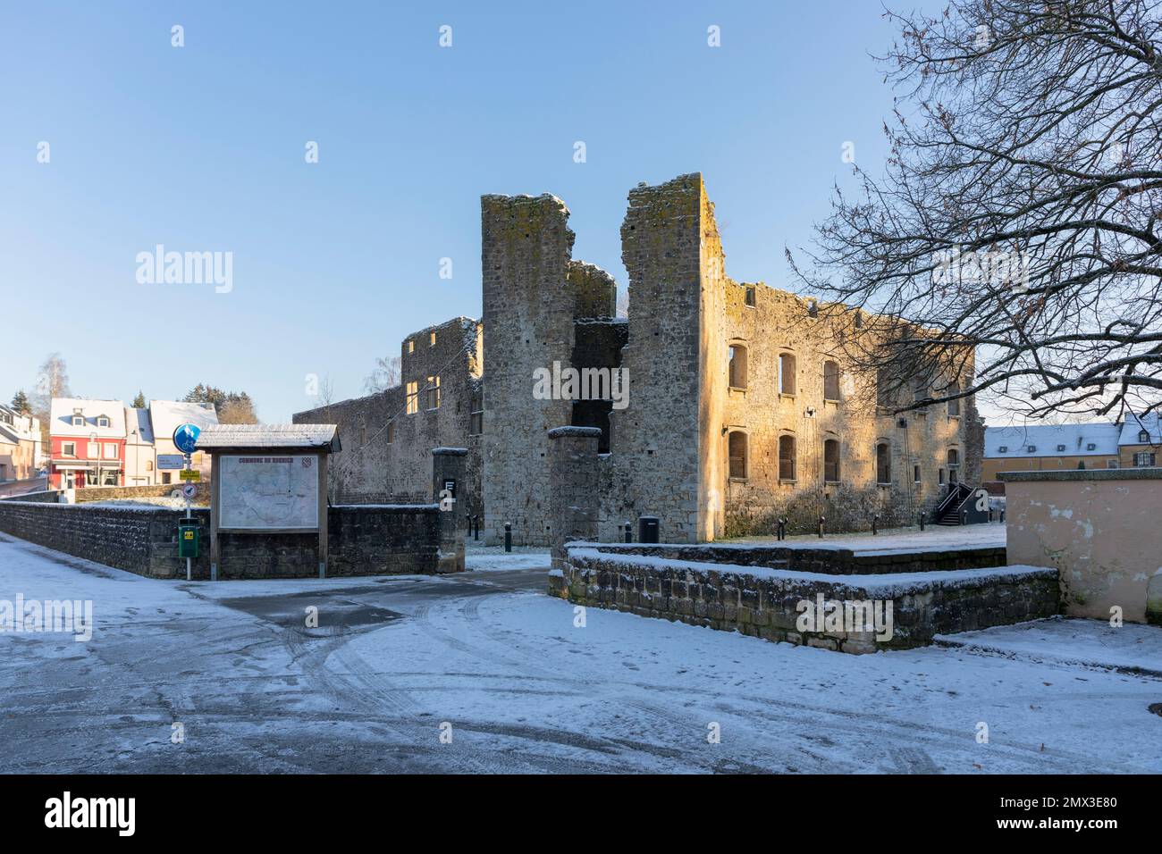 Europe, Luxembourg, Koerich, The Grevenschlass (Koerich Castle) in ...