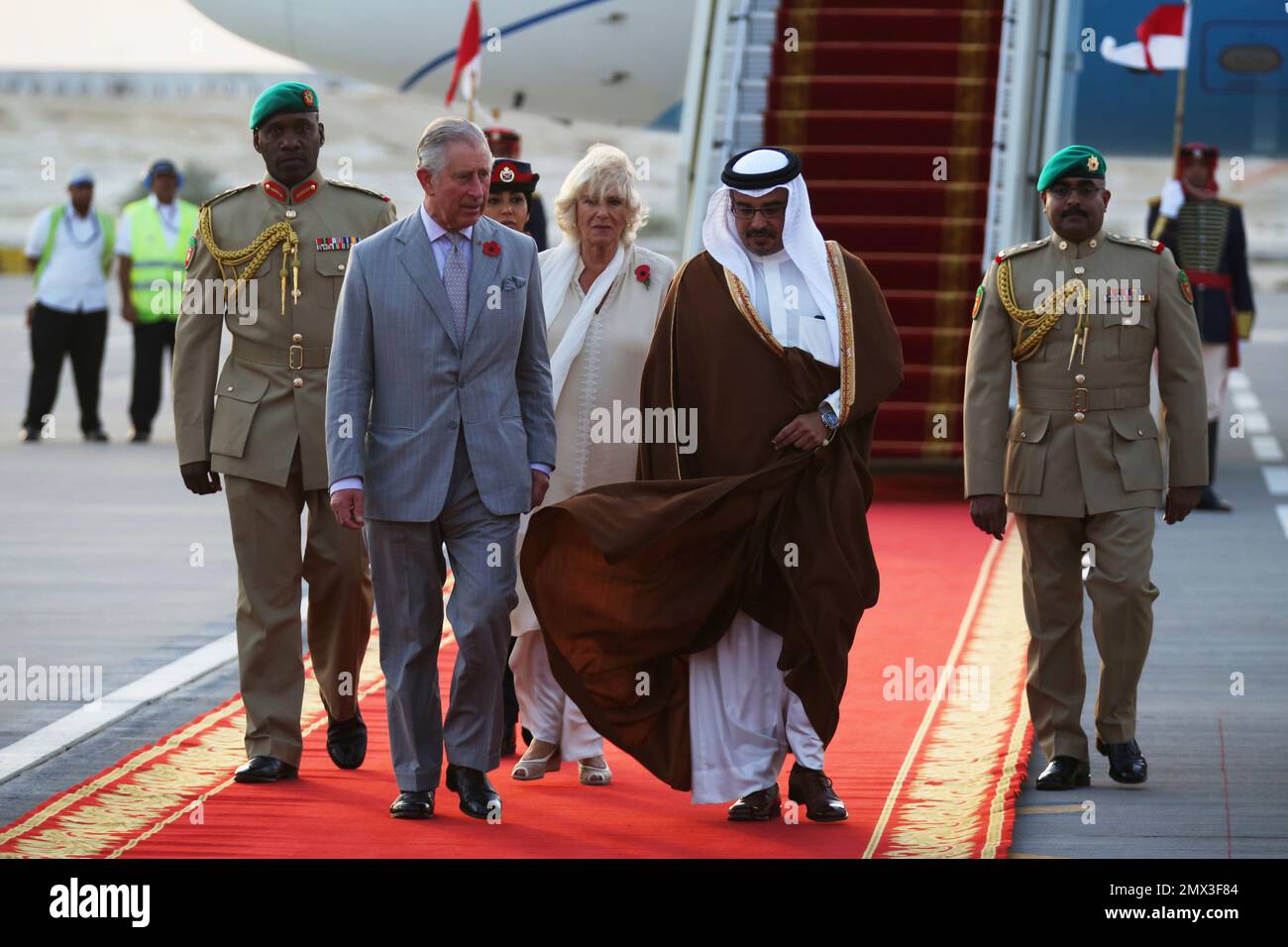 Britain's Prince Charles speaks to Bahrain's Crown Prince Salman bin ...