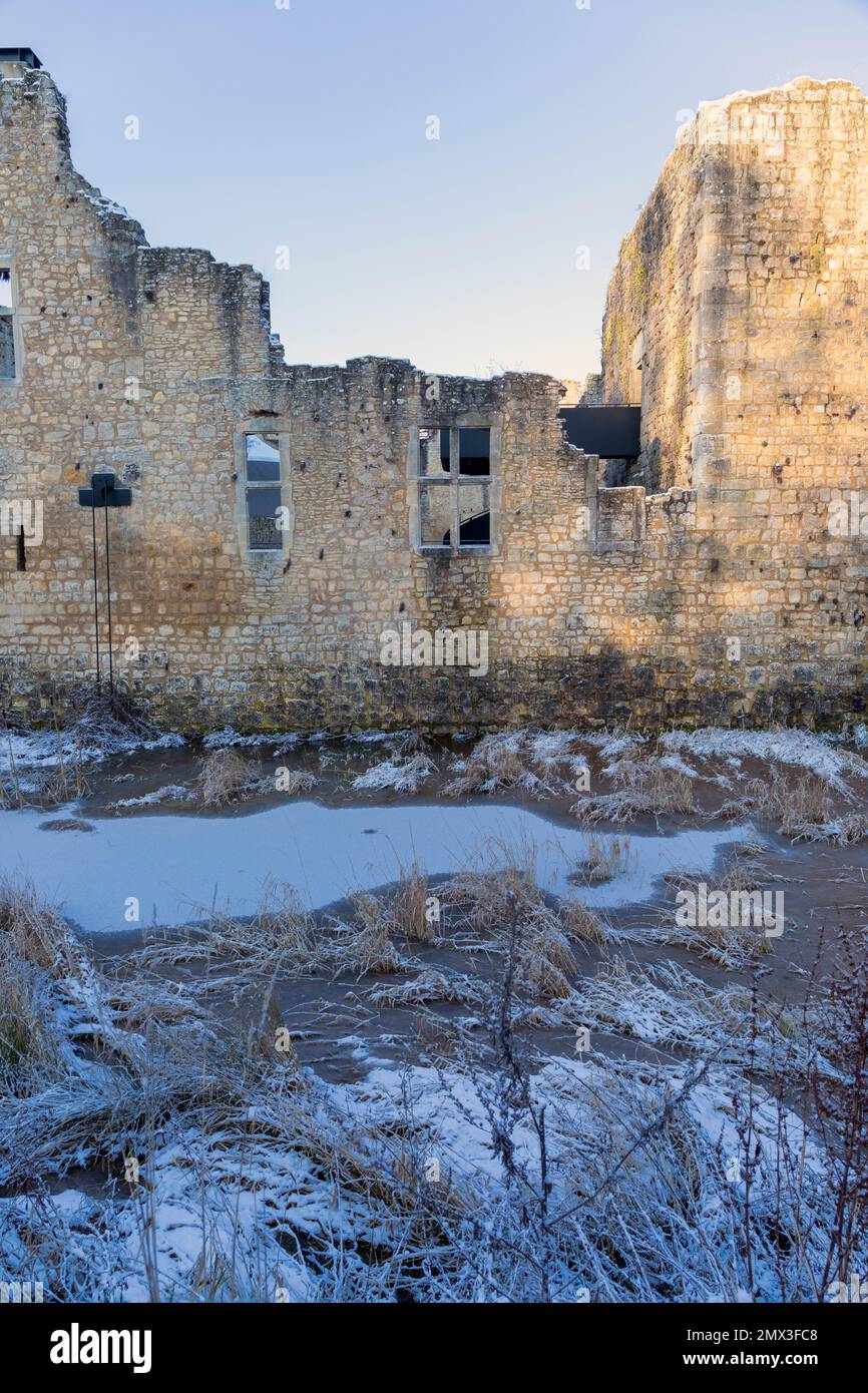 Europe, Luxembourg, Koerich, The Grevenschlass (Koerich Castle) showing ...