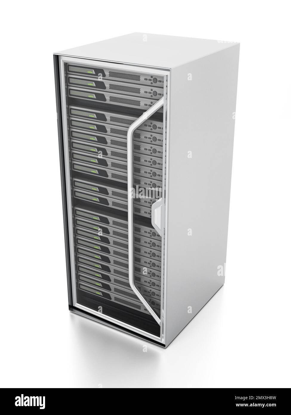 Network server isolated on white background. 3D illustration Stock ...