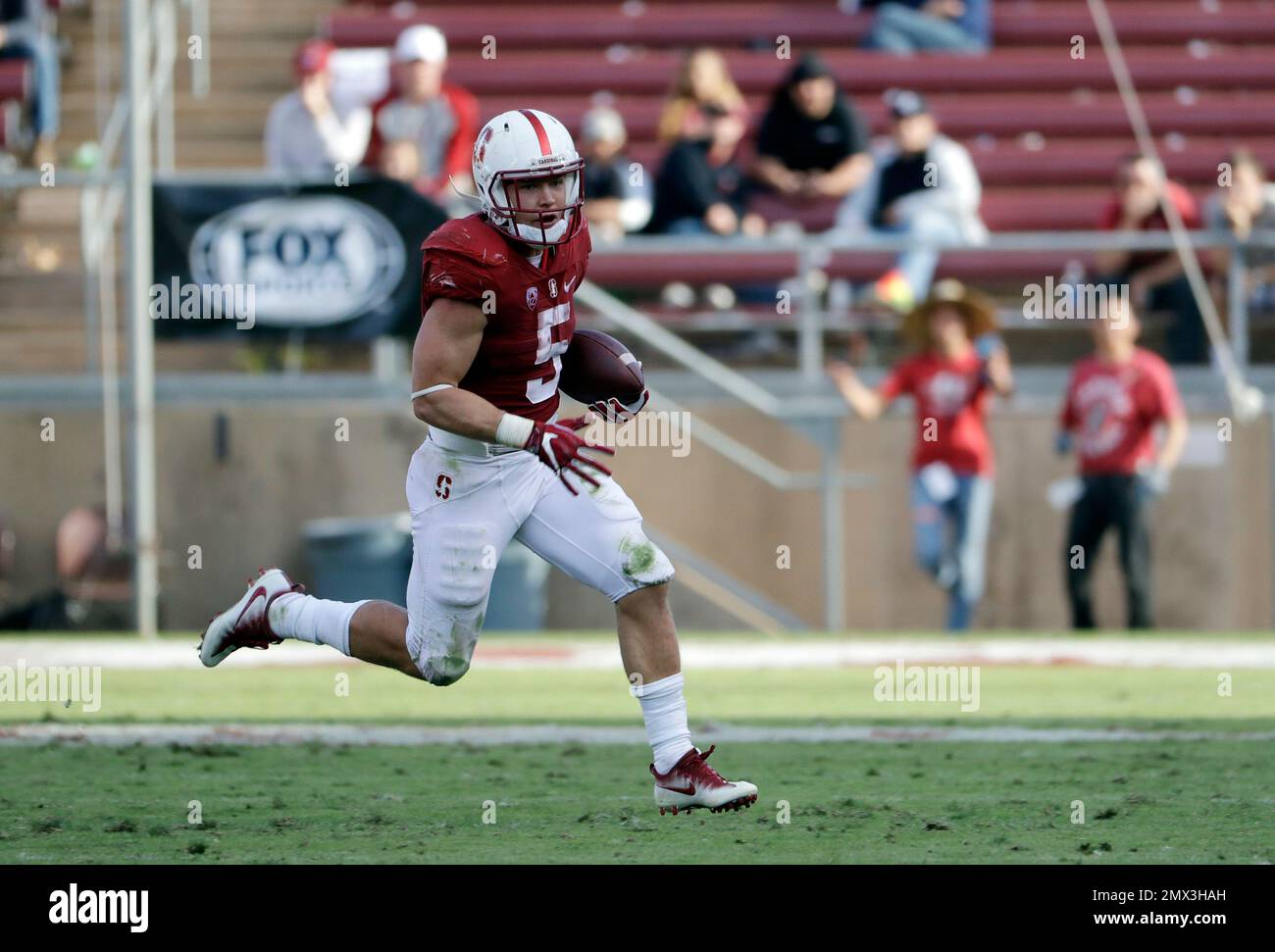 Stanford running back Christian McCaffrey (5) during an NCAA college ...