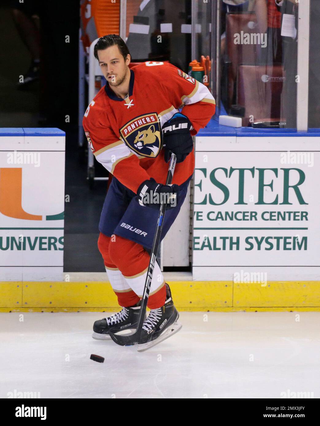 Florida Panthers defenseman Alex Petrovic skates during warmups before ...