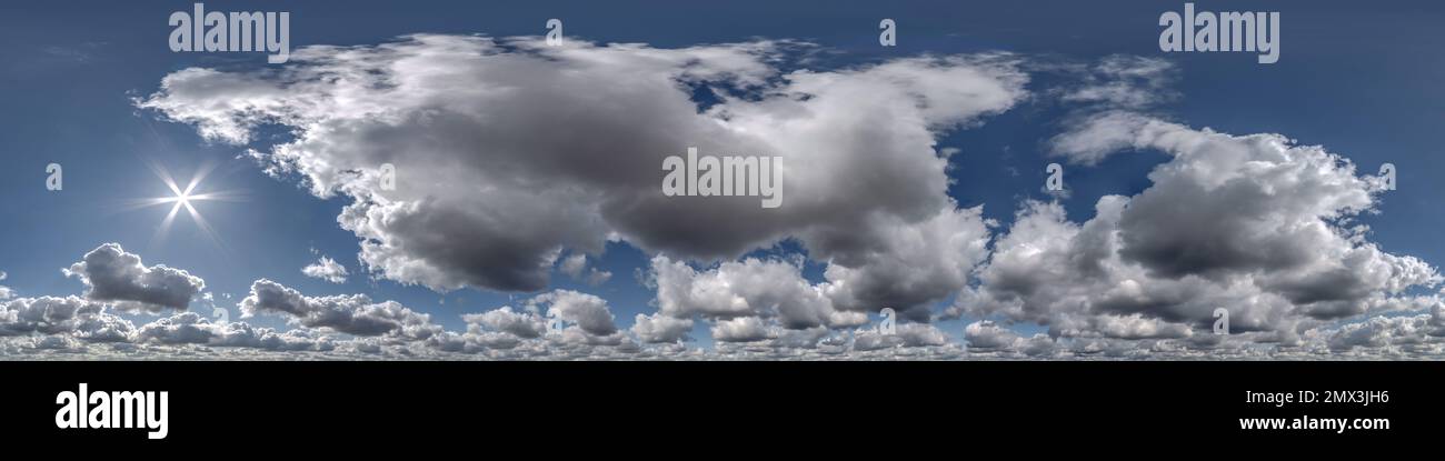 overcast sky with clouds as seamless hdri 360 panorama with zenith in ...