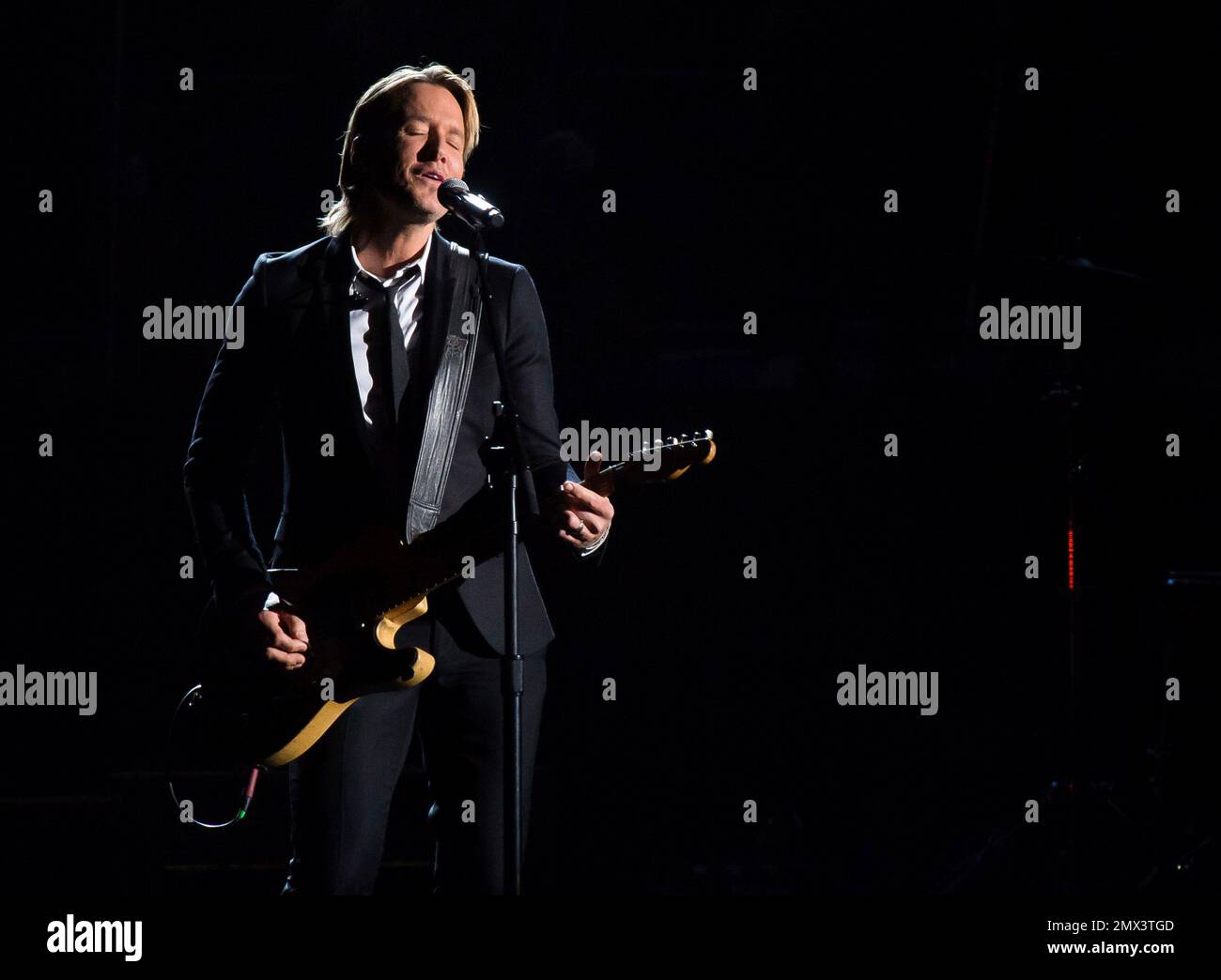 Keith Urban performs "Blue Ain't Your Color" at the 50th annual CMA ...