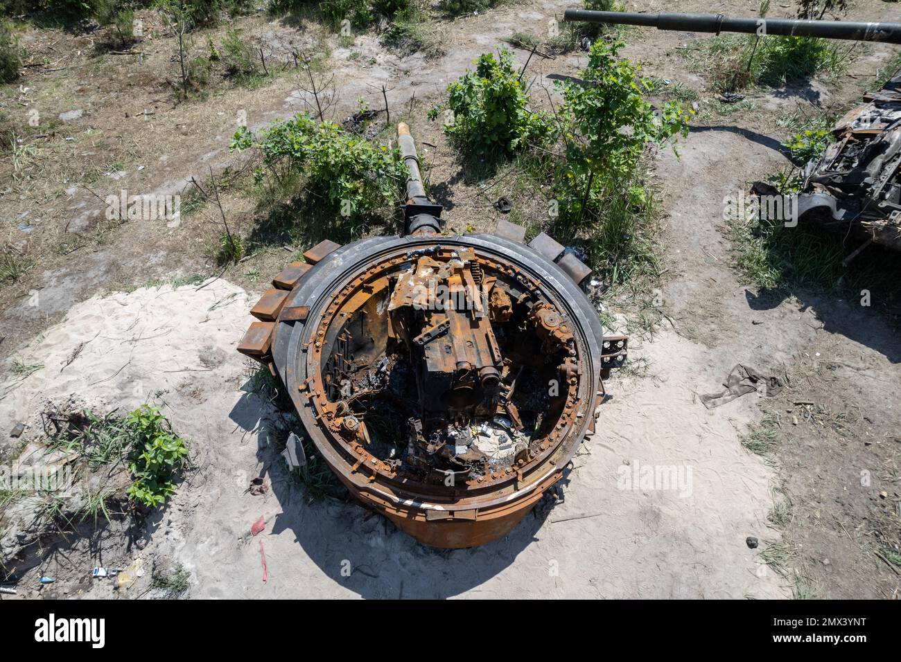 War in Ukraine - destroyed military hardware Stock Photo - Alamy